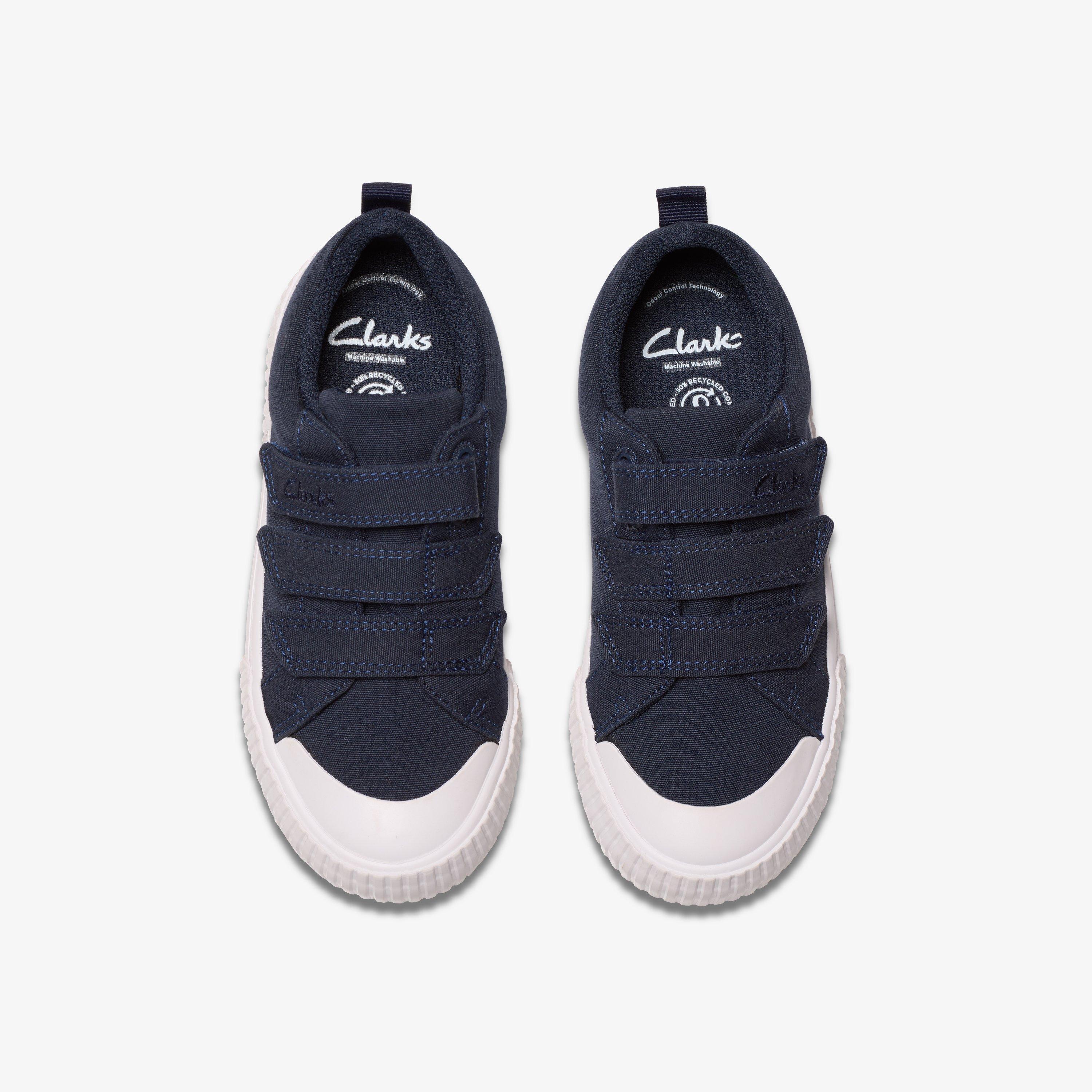 Boys Foxing Vibe Kid Navy Canvas Canvas, Riptape | Clarks Outlet
