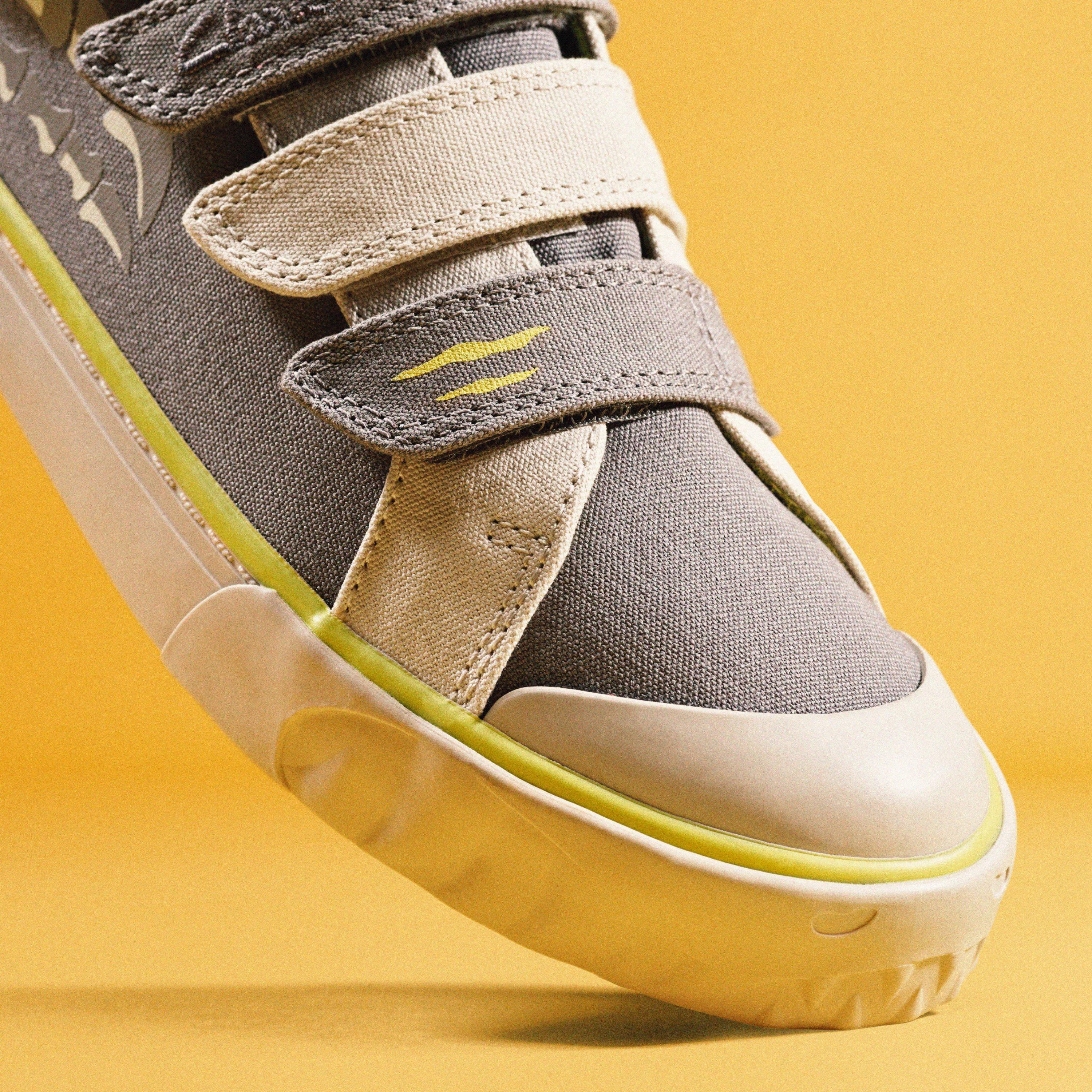 Boys Foxing Stomp Kid Grey Canvas Canvas, Trainers, Riptape Shoes ...