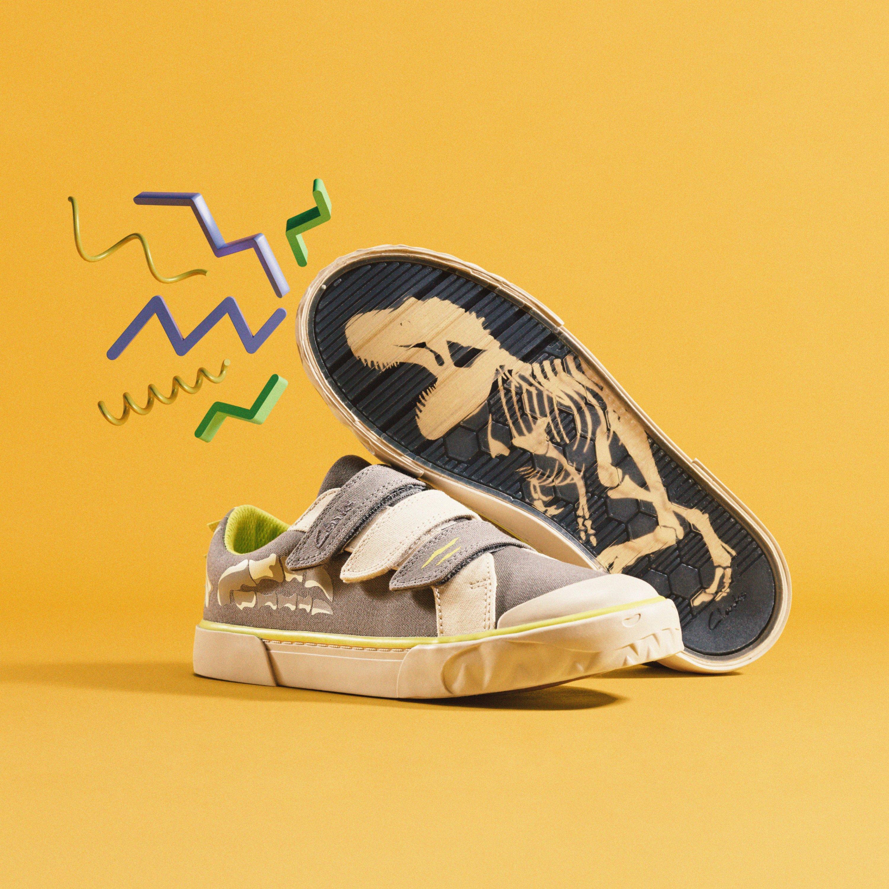 Boys Foxing Stomp Kid Grey Canvas Canvas, Trainers, Riptape Shoes ...