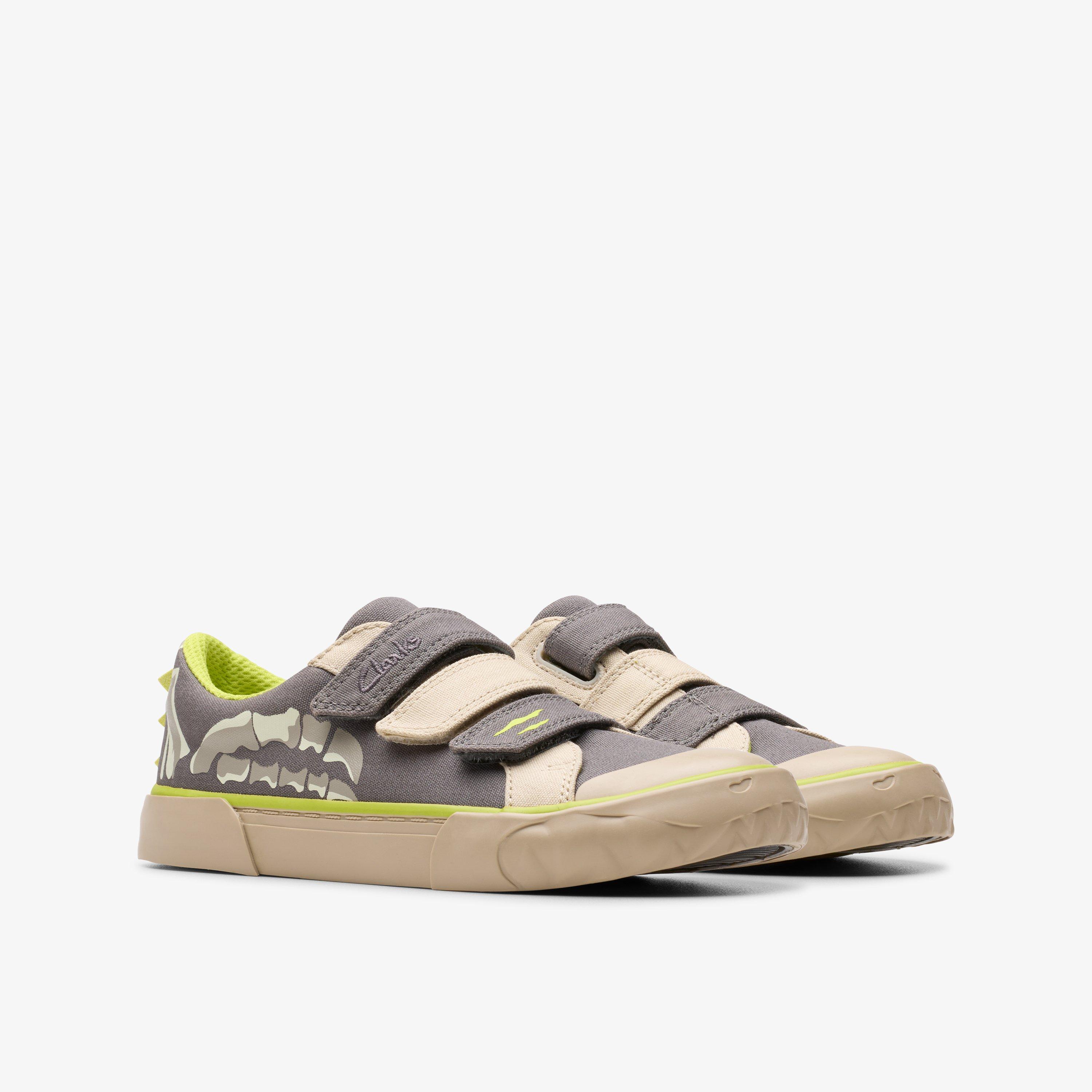 Boys Foxing Stomp K Grey Canvas None | Clarks