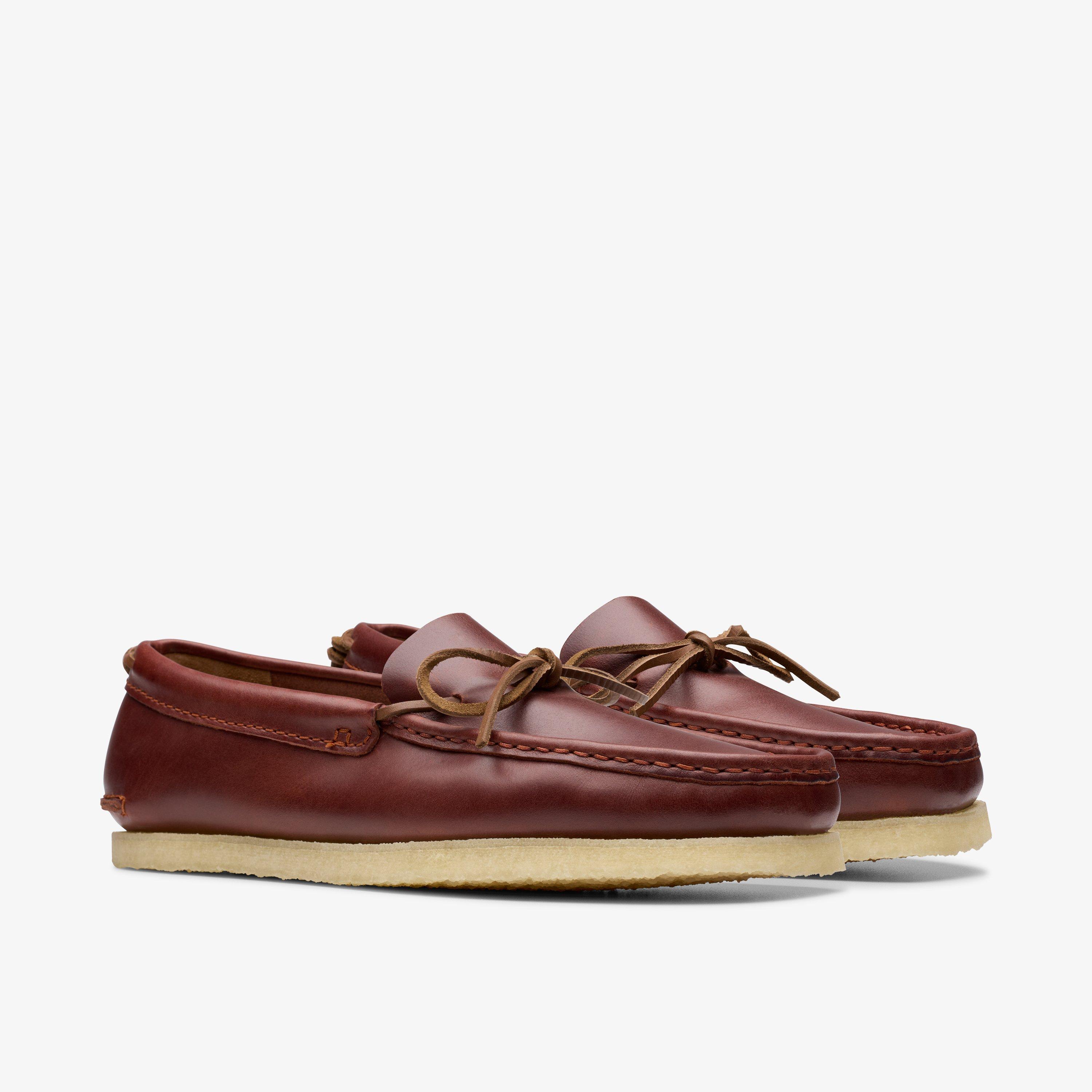 Mocassini da uomo Godney Mocc in pelle marrone britannica | Clarks