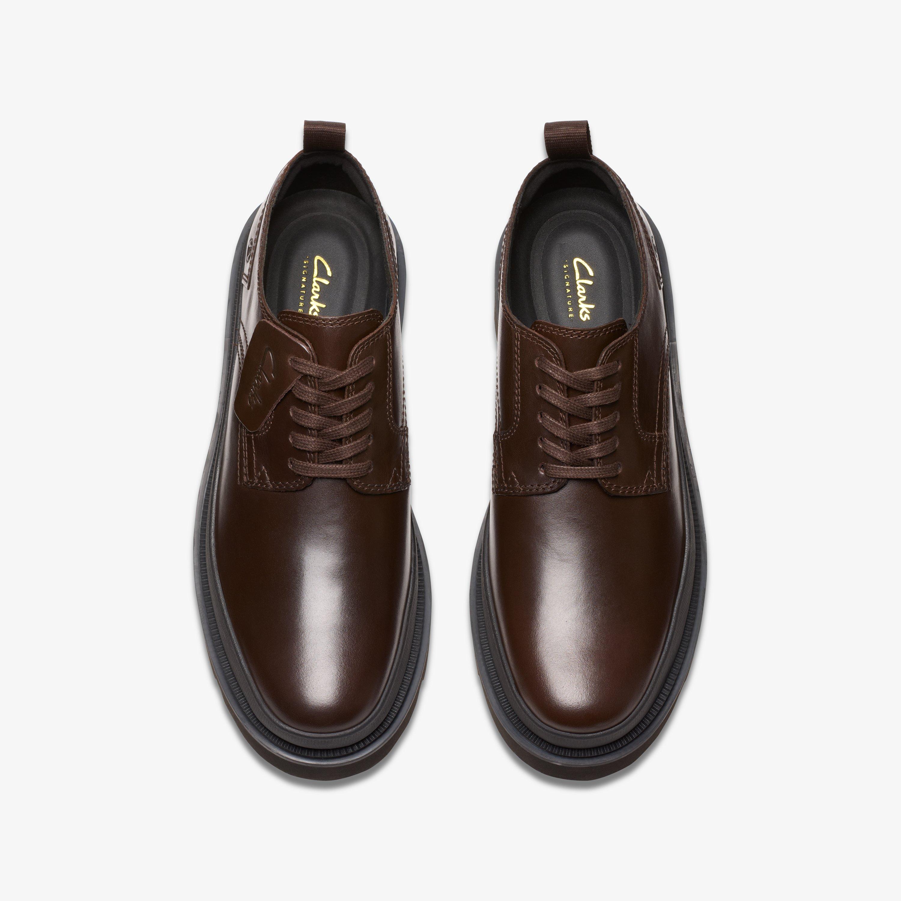 Mens Badell Lace Brown Leather Lace Up Shoes | Clarks