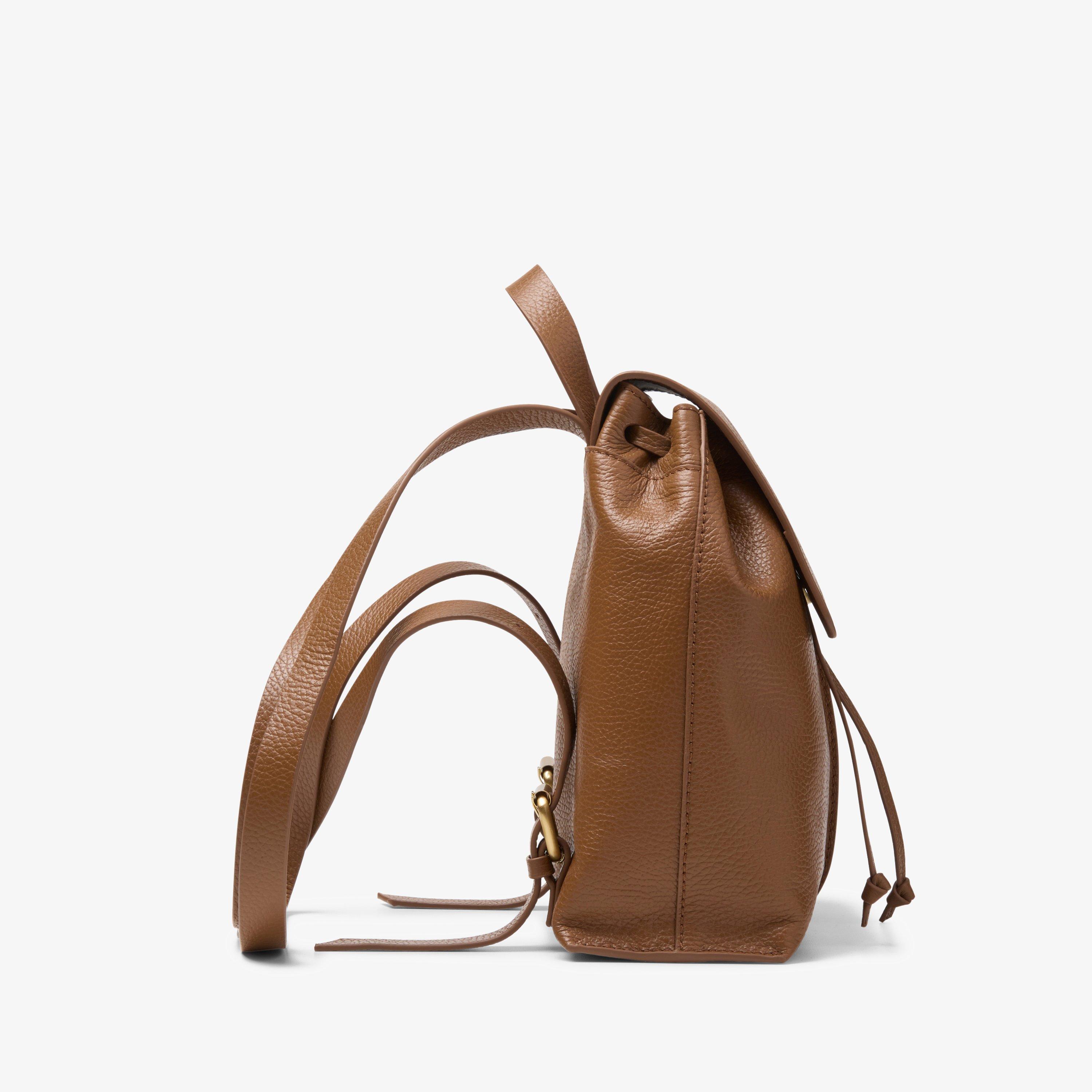 Womens Raelyn Mini Tan Leather Backpack | Clarks Outlet