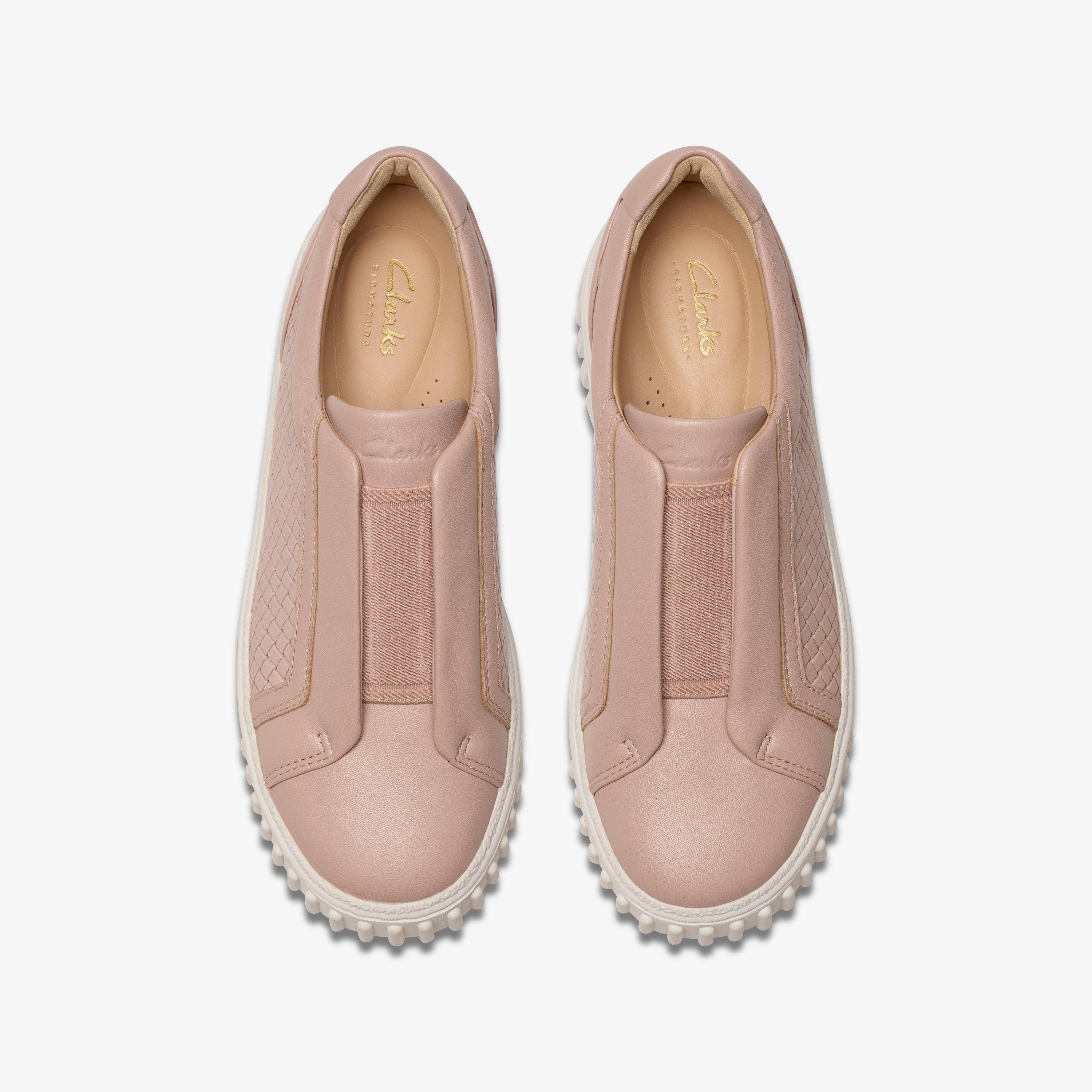 Womens Mayhill Bay Light Pink Leather Trainers | Clarks Outlet