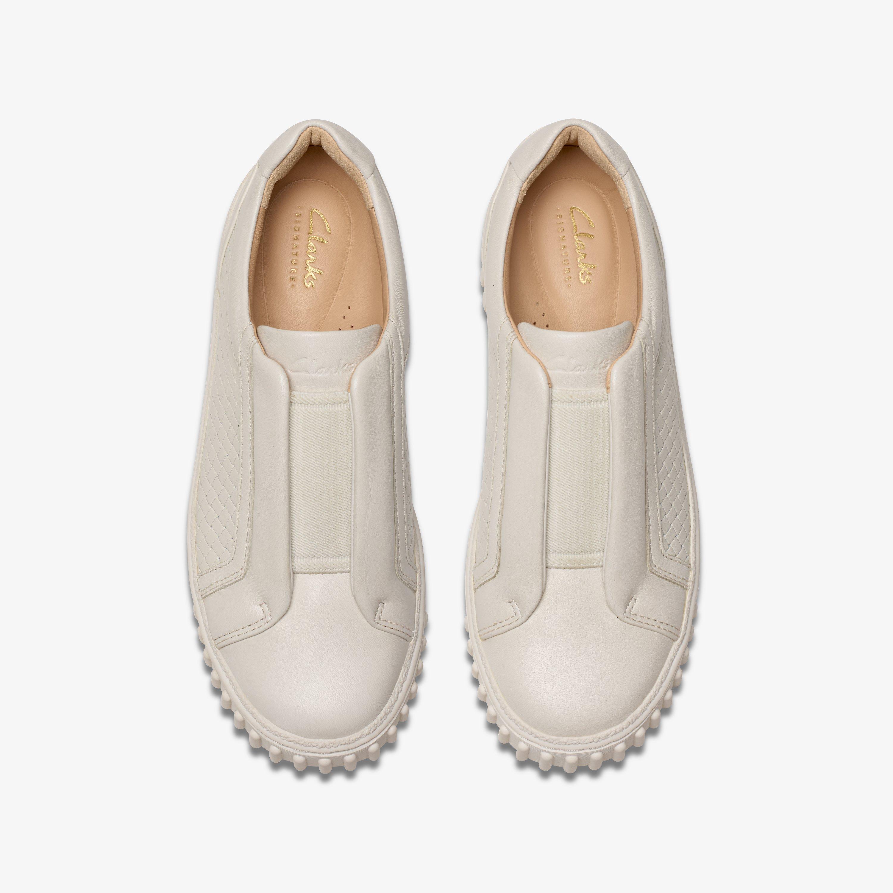 Womens Mayhill Bay Off White Leather Trainers | Clarks Outlet