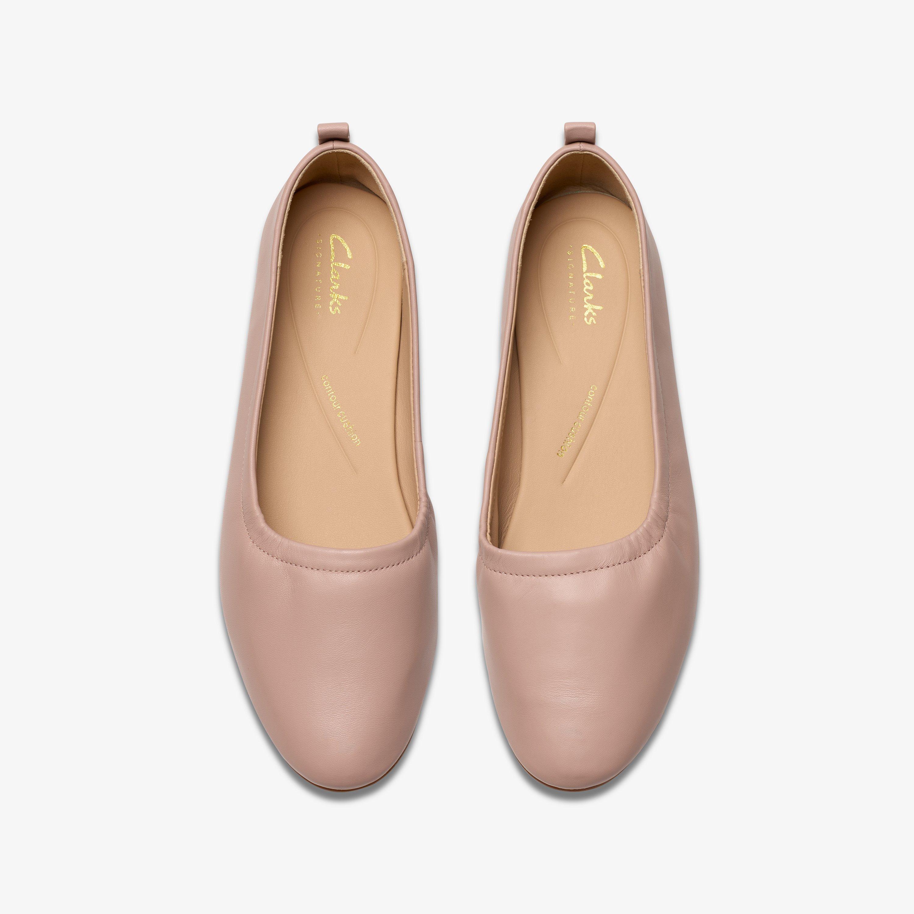 Womens Fawna Soft Light Pink Leather Ballerina | Clarks