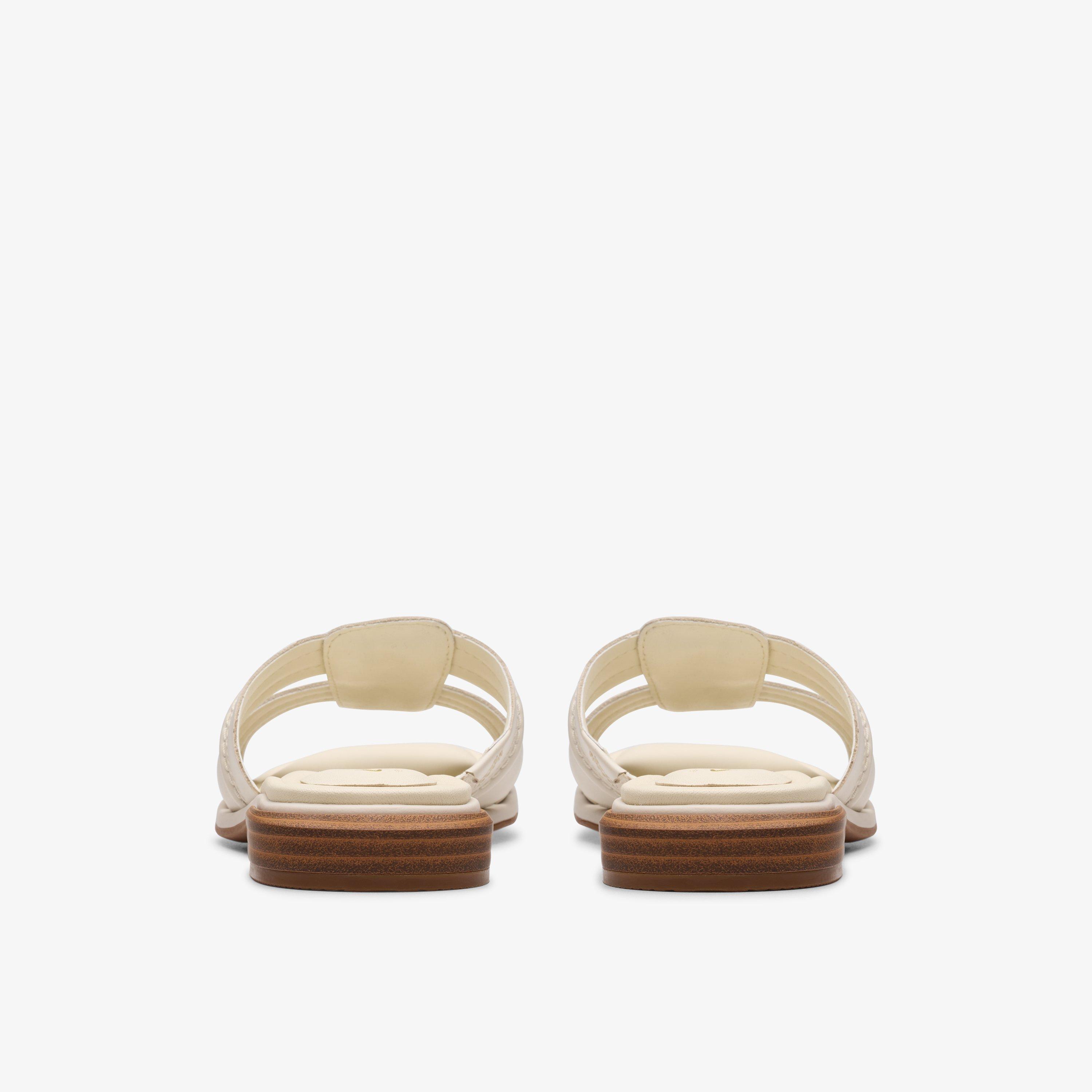Womens Ariany Mule Cream Leather Slip Ons, Flat Sandals Sandals | Clarks UK
