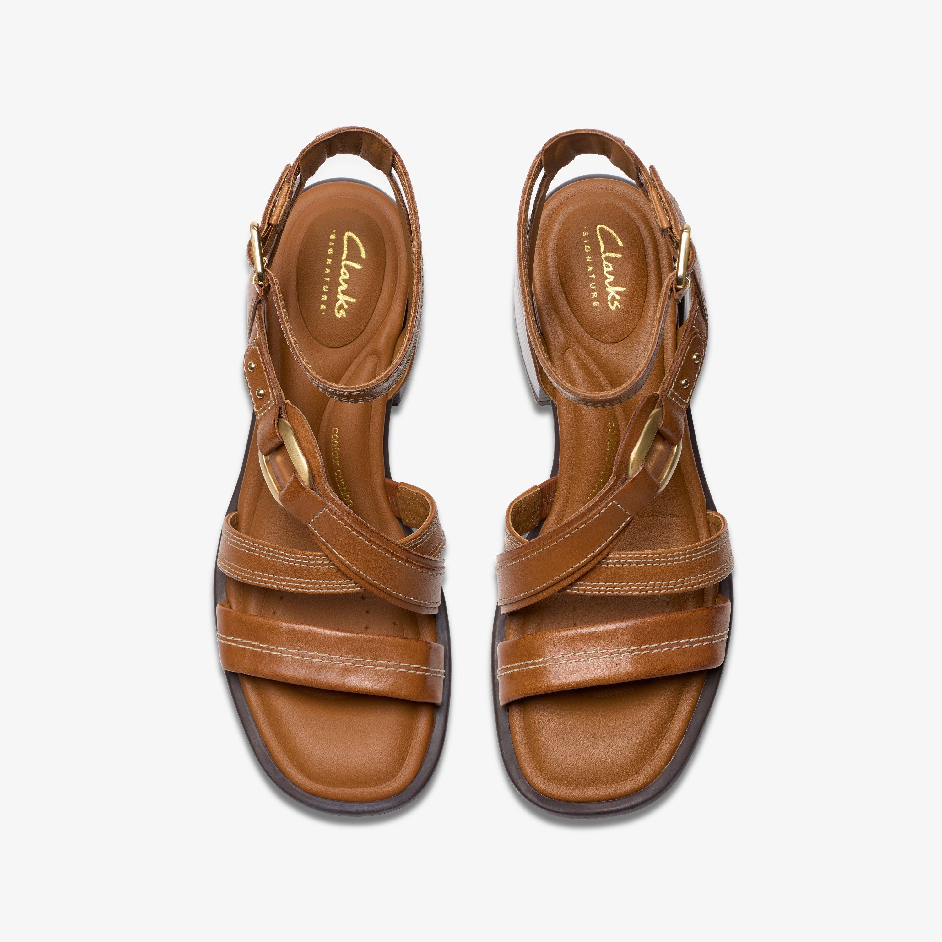 Womens Morwyn Strap Tan Leather Strappy Sandals | Clarks