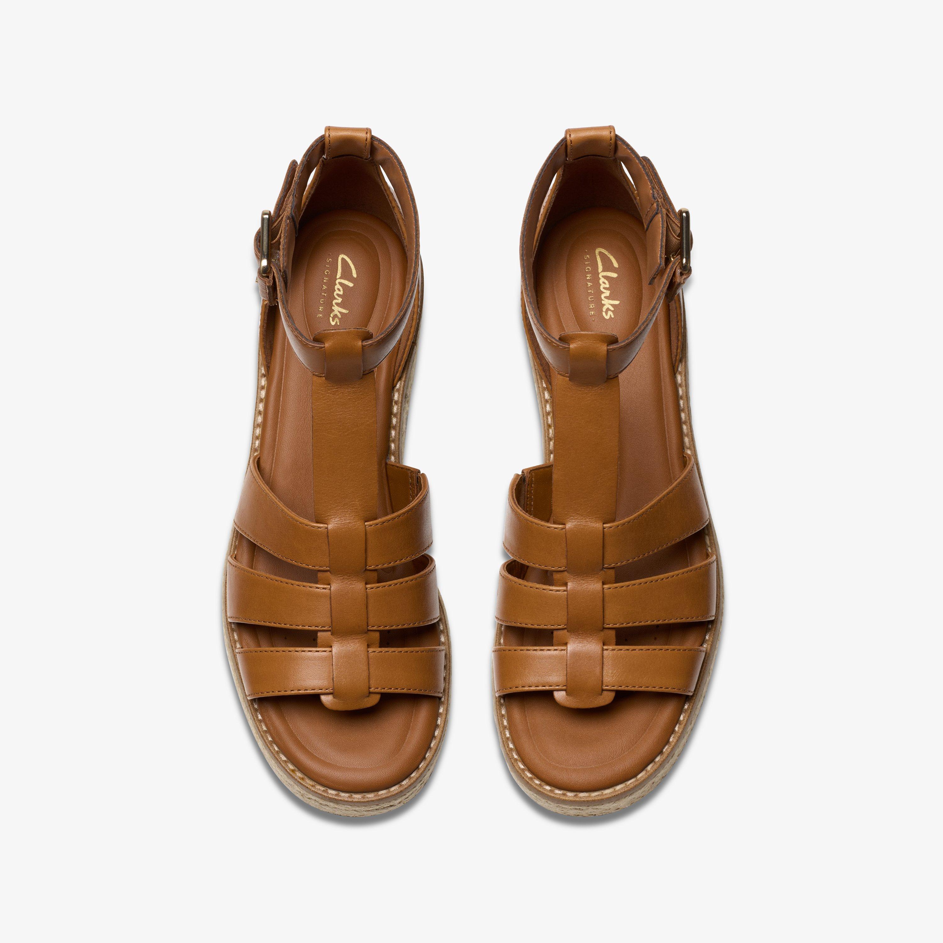 Womens Coledale Sun Tan Leather Strappy Sandals | Clarks