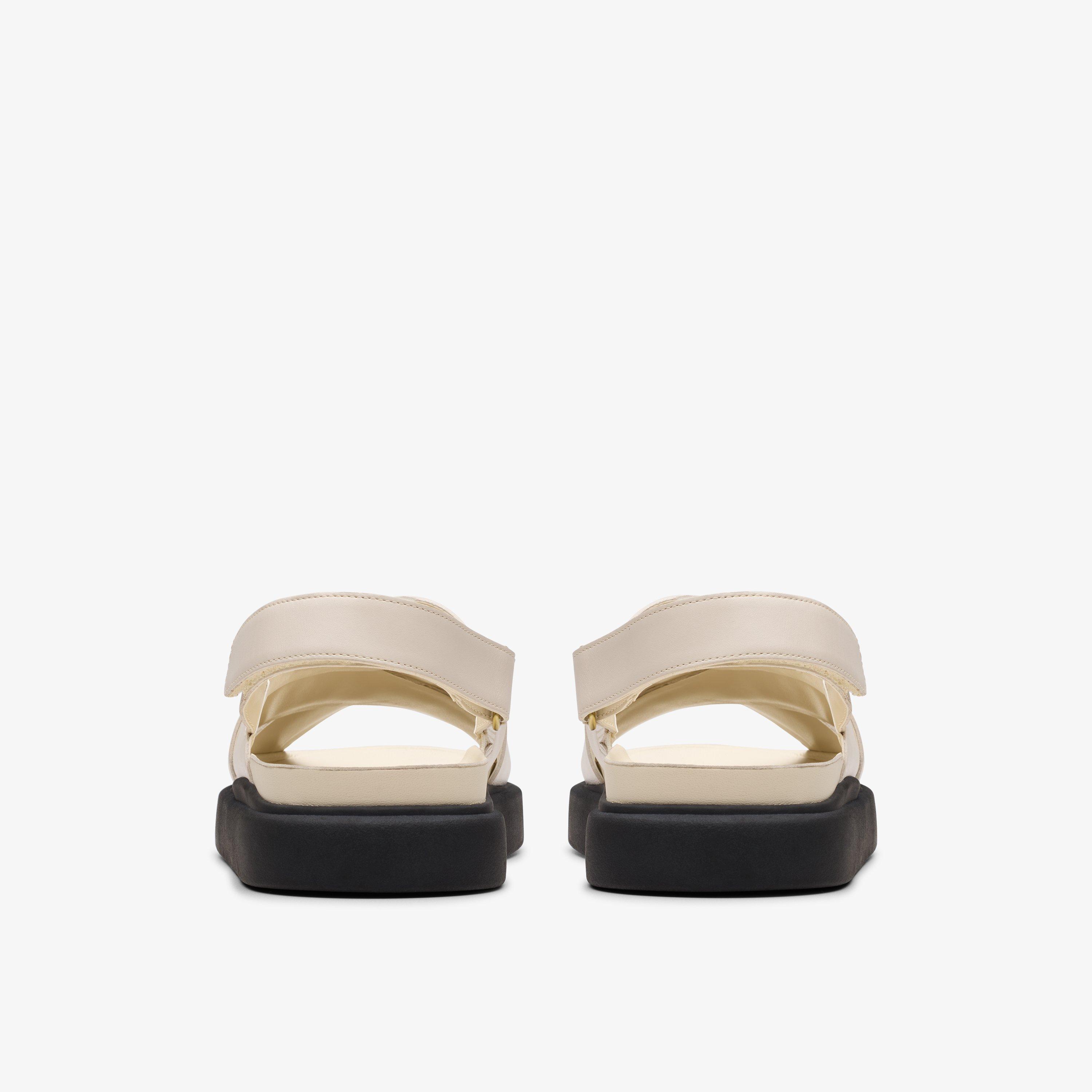 Womens Aristella Sun Cream Leather Flat Sandals Sandals | Clarks IE