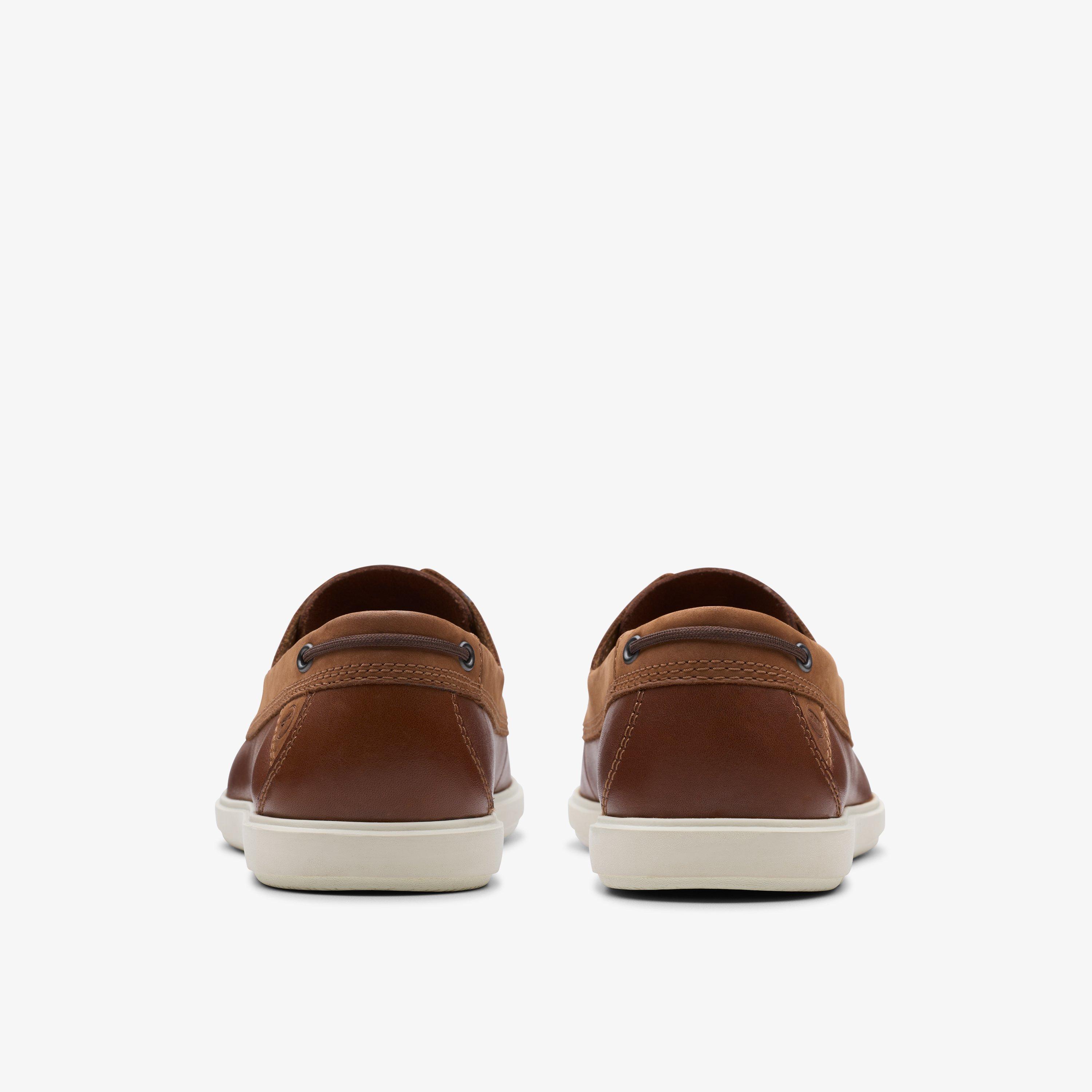 Chaussures bateau en cuir brun foncé pour homme Bratton Boat | Clarks