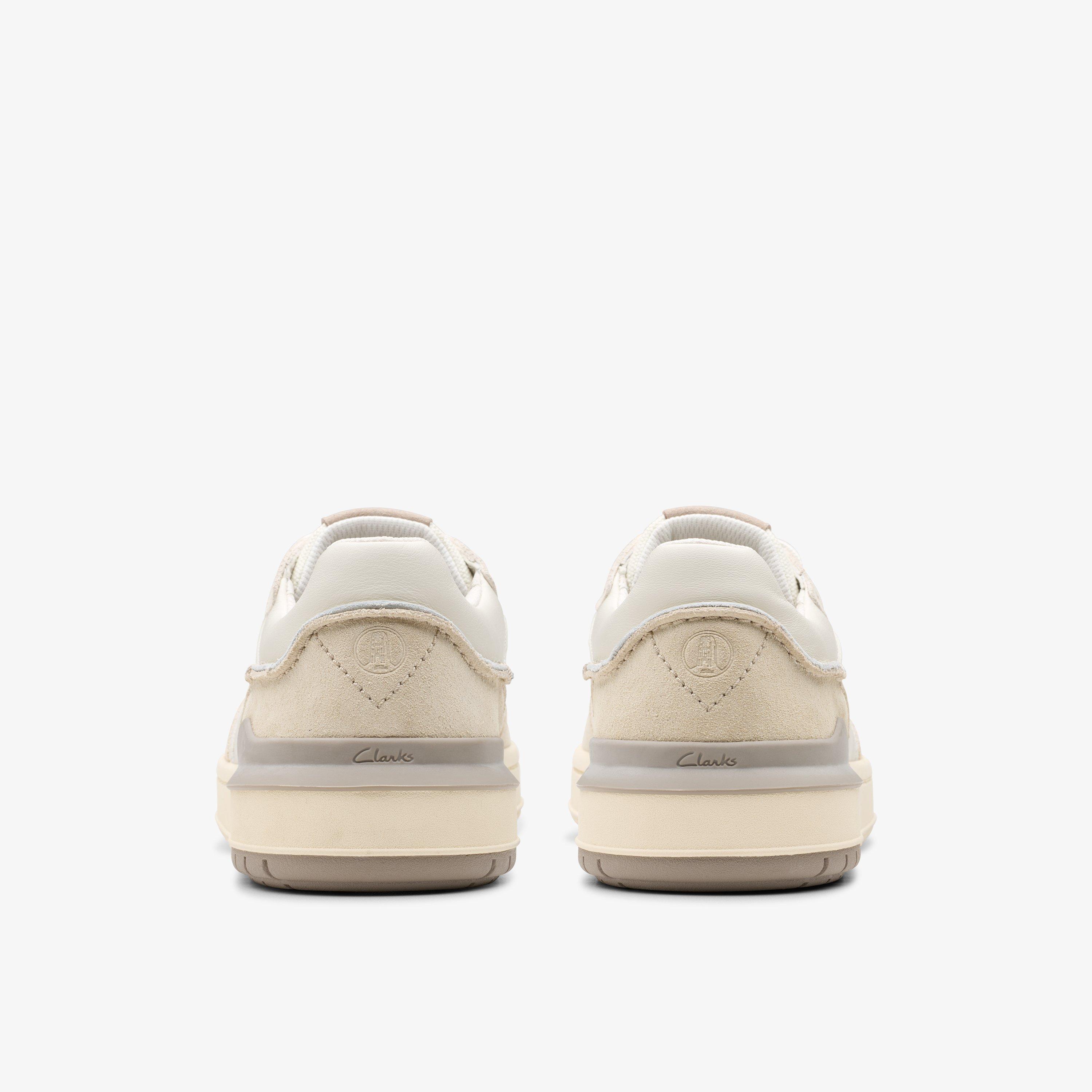 Mens Courtlite 2 Lo Off White Suede Trainers, Lace Up | Clarks UK