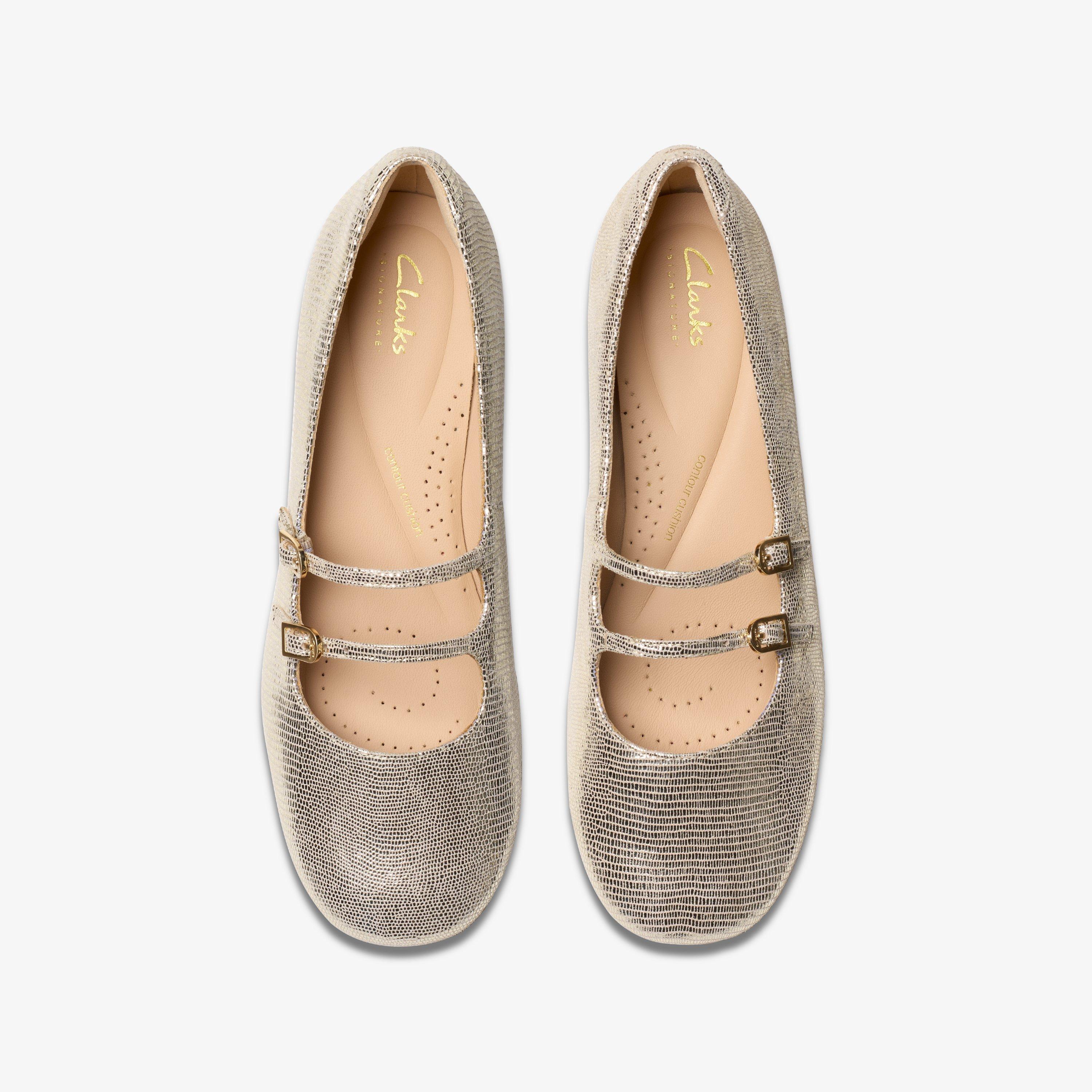 Scarpe da donna Daiss30 Shine Champagne Int Court Ballet Pump Mary Jane ...