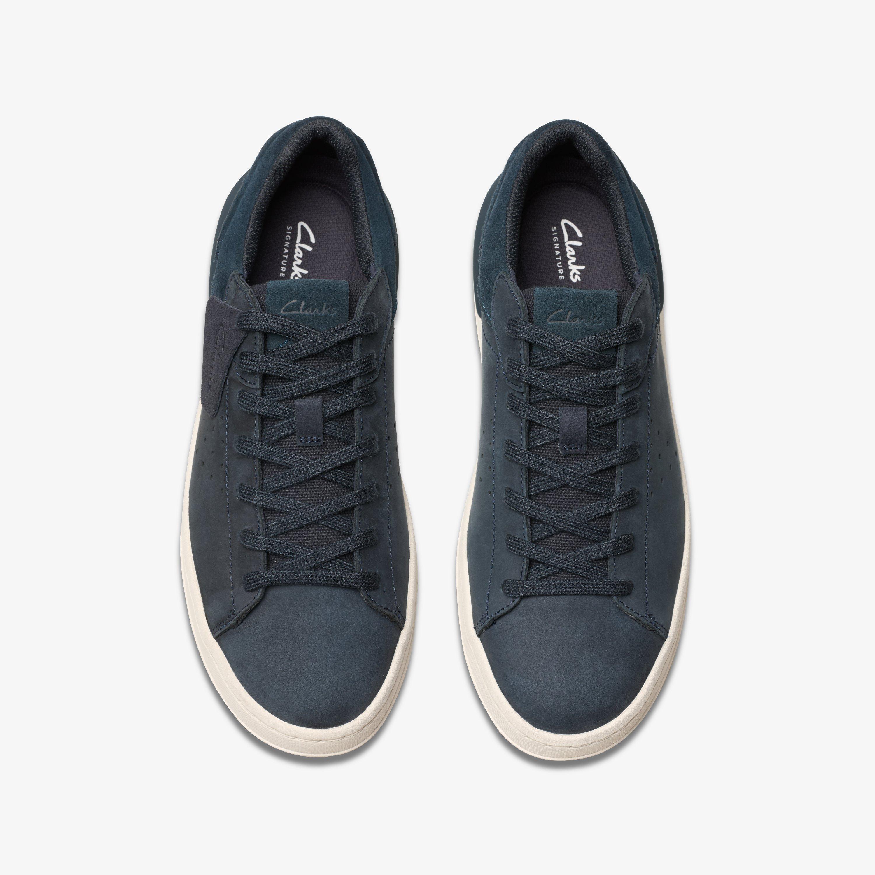 Mens Courtlite2 Run Navy Nubuck Sneakers | Clarks CA