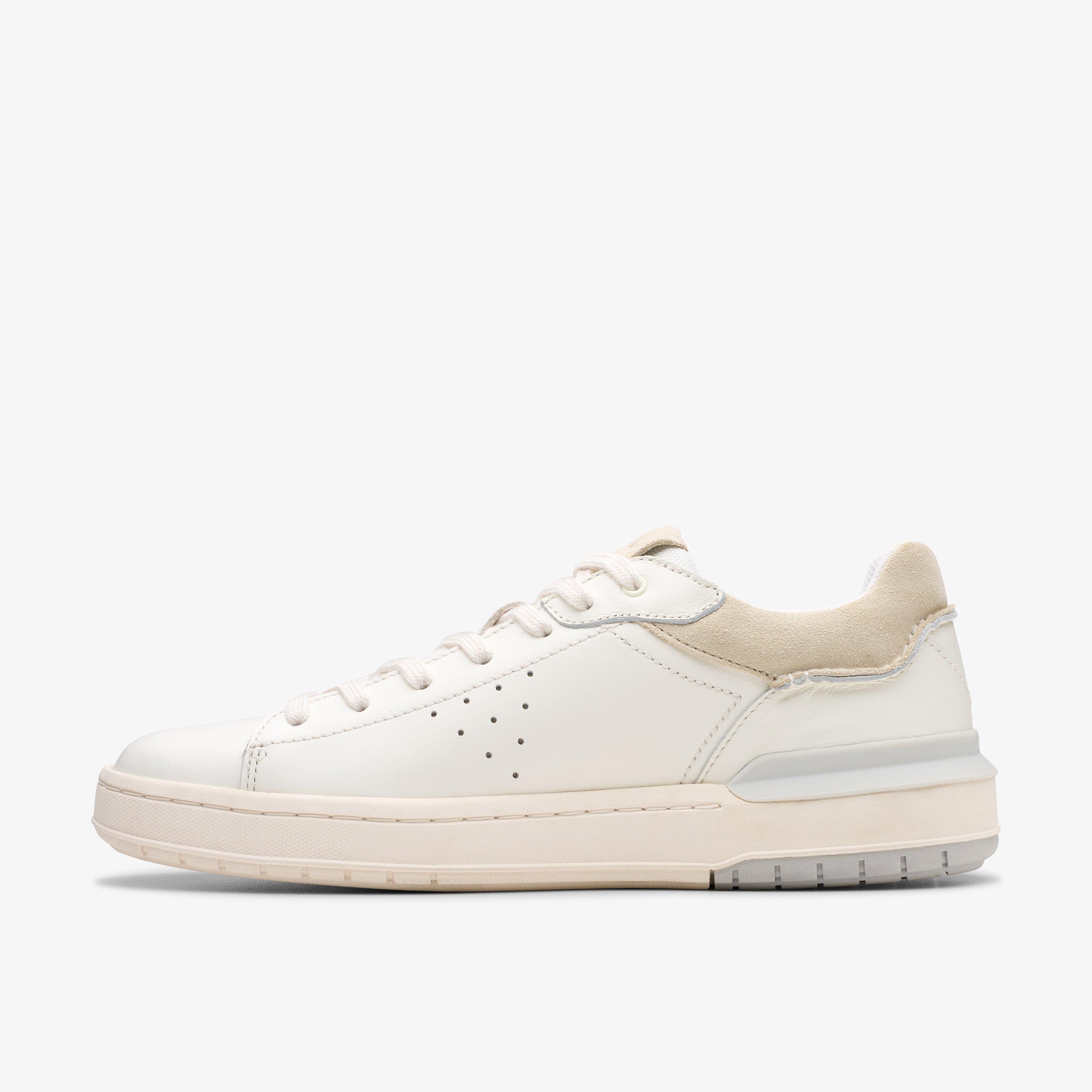 Mens Courtlite2 Run White Leather Sneakers | Clarks