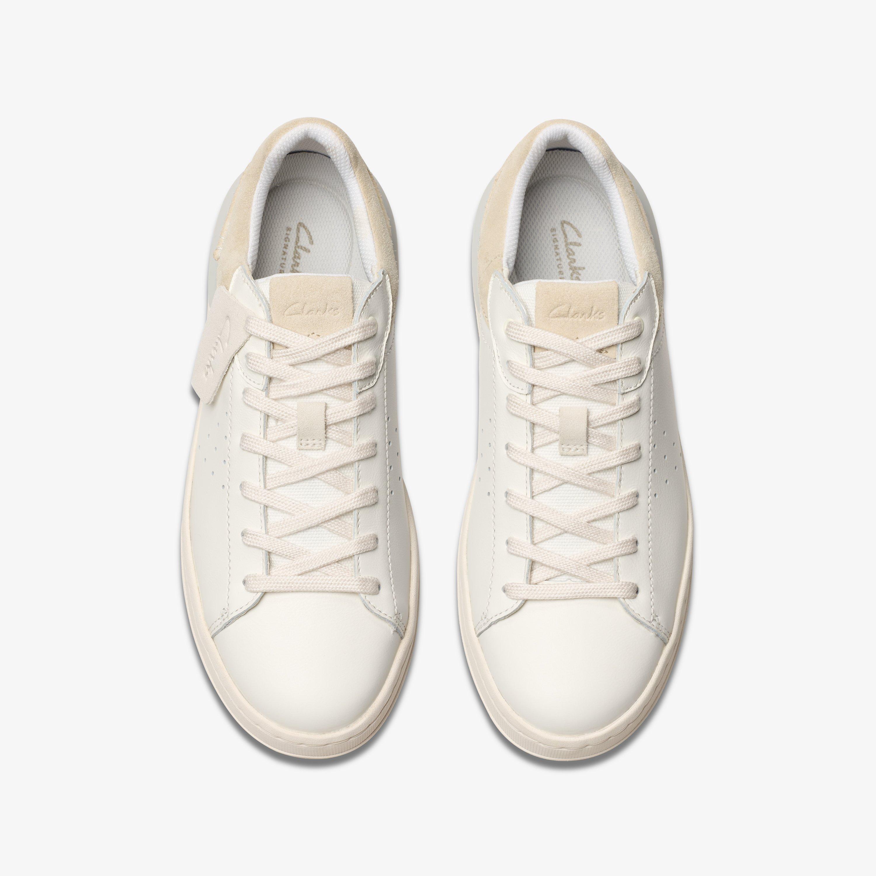 Mens Courtlite2 Run White Leather Sneakers | Clarks