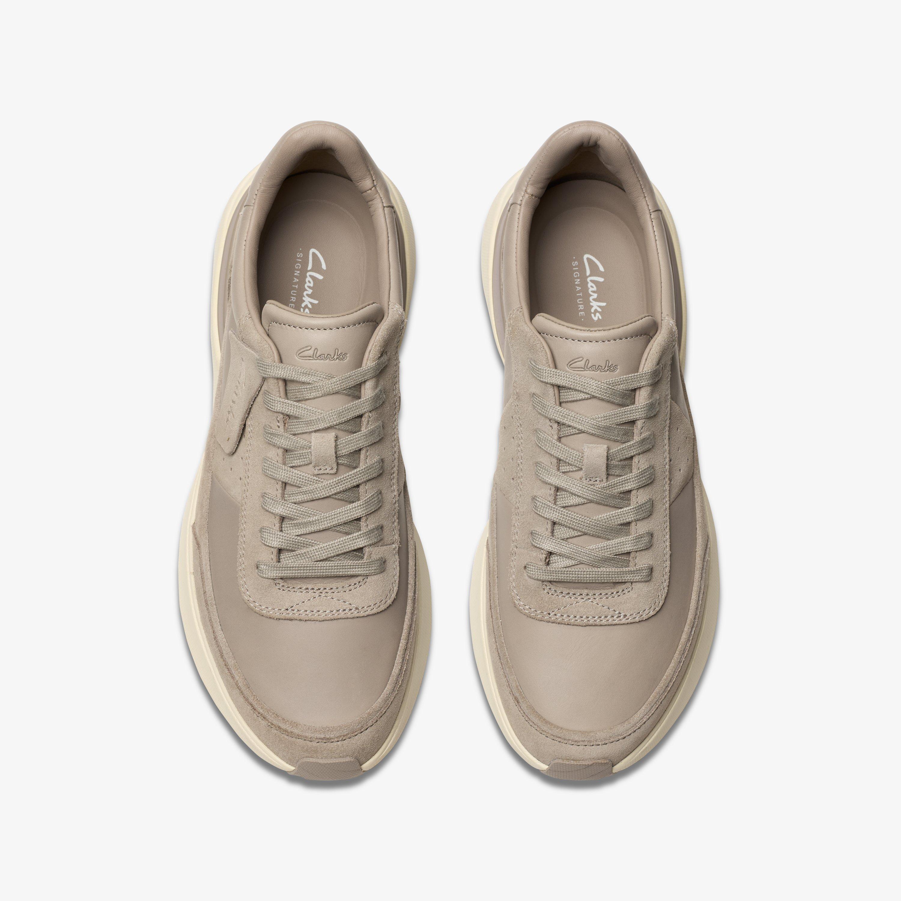Mens Craft Pace Grey Leather Trainers | Clarks Outlet