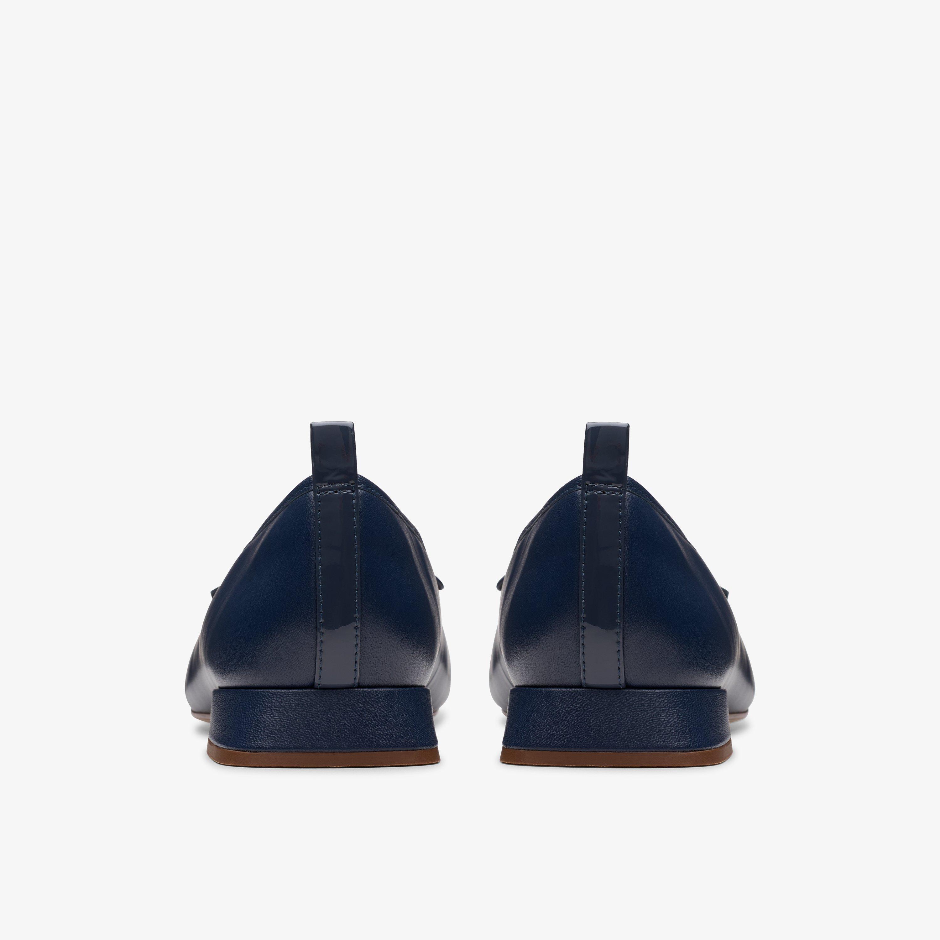 Womens Ubree15 Poppy Navy Combi Leather Court Slip On Shoes | Clarks