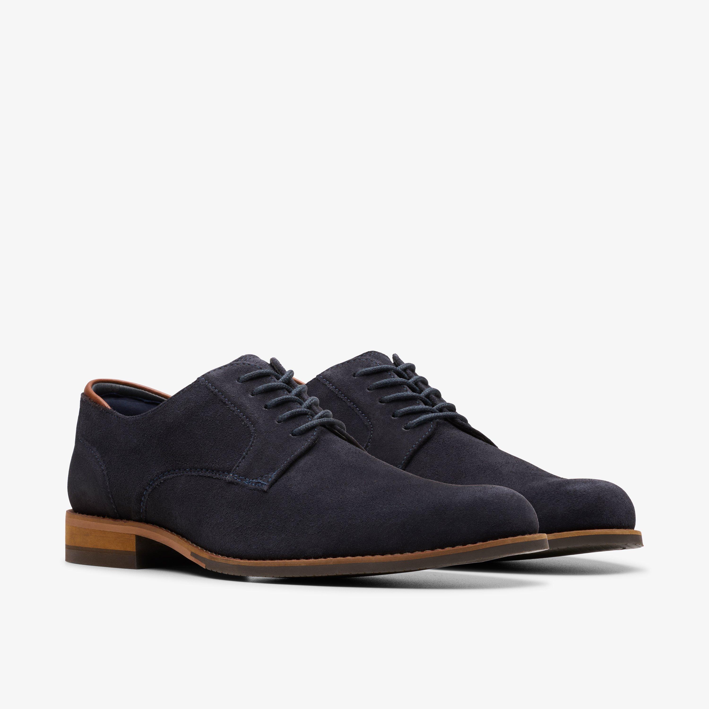 Oxfords à Lacets en Daim Bleu Marine pour Hommes CraftArlo Lace | Clarks