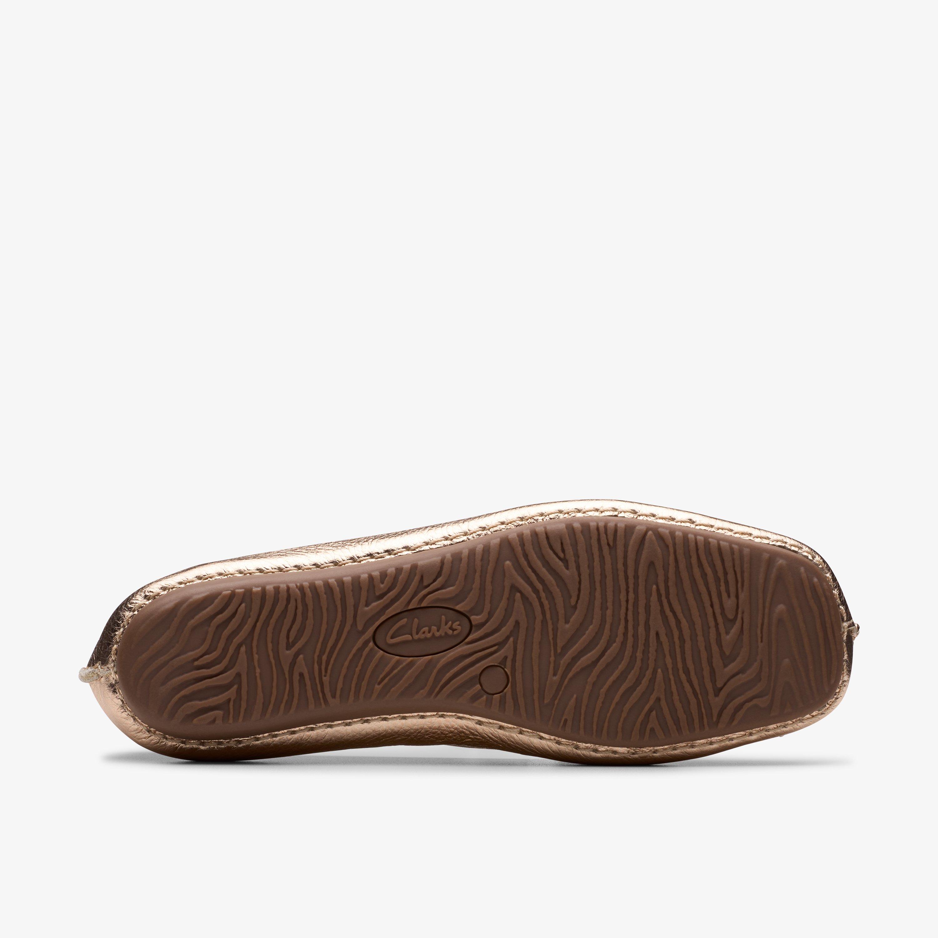 Womens Freckle Ice Copper Metallic Ballet Pump Slip On Shoes | Clarks