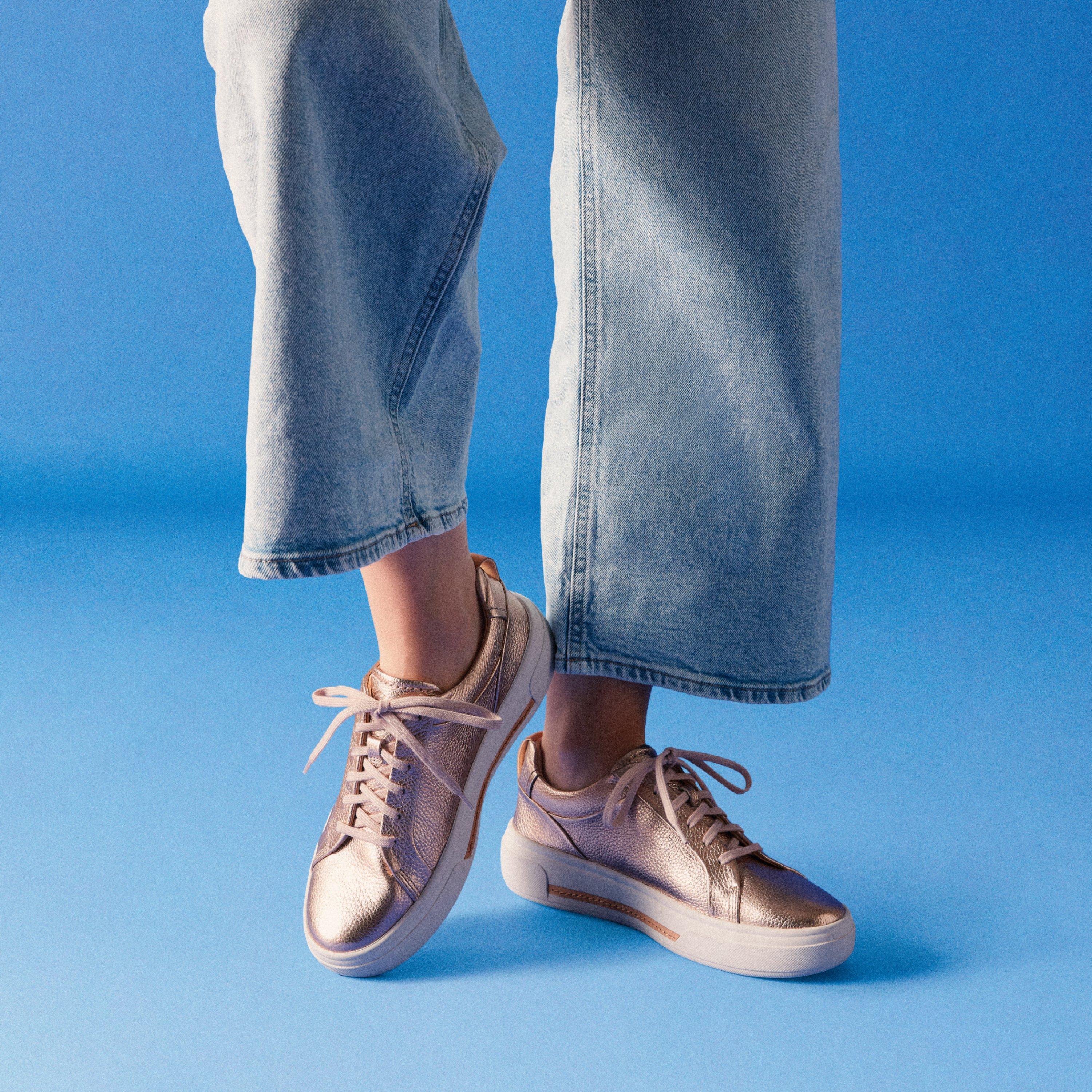 Women's Hollyhock Walk Copper Metallic Sneakers | Clarks