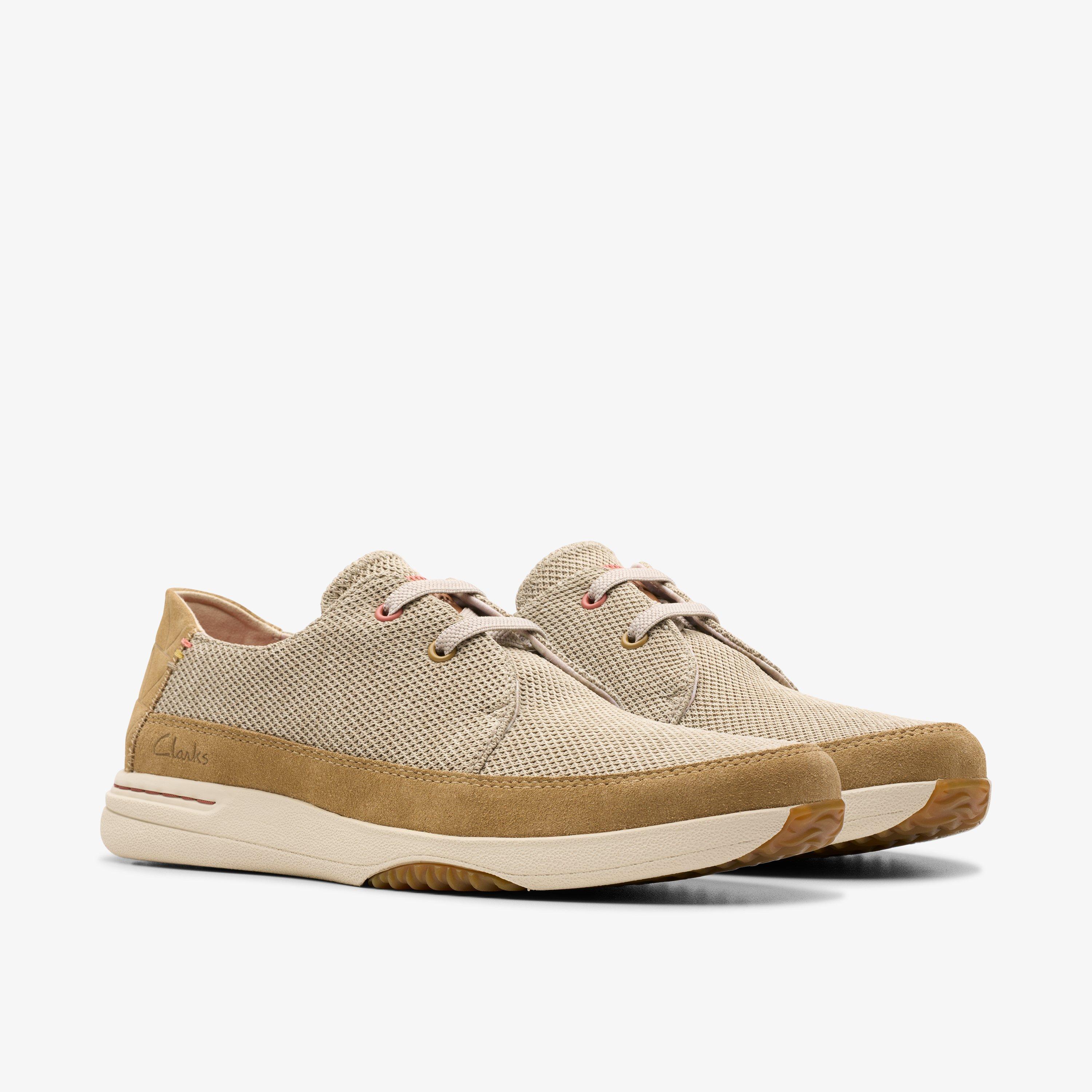 Mens Easeway Lace Sand Combination Sneakers| Clarks CA