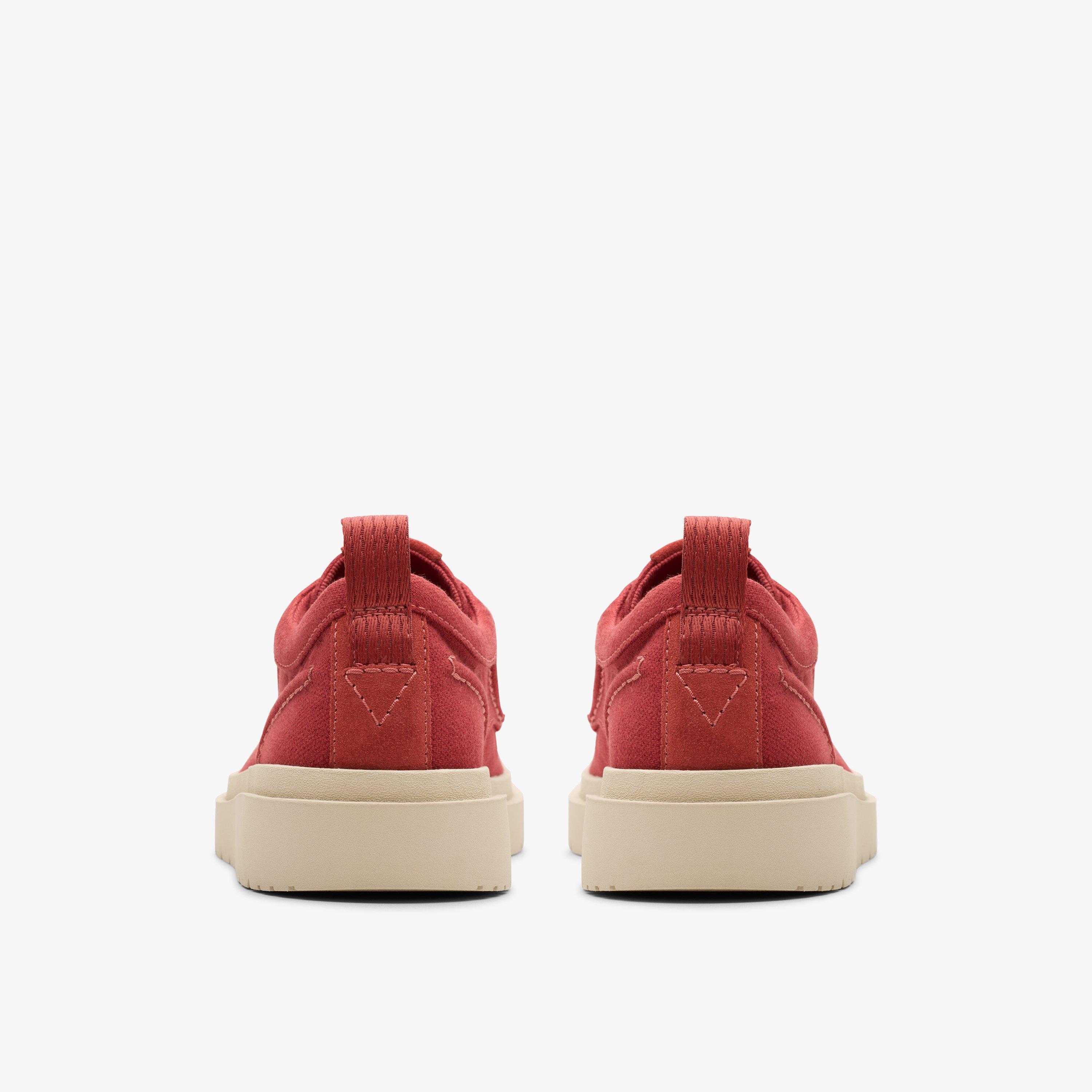 Mocassini da uomo Polden Moc in tela rossa con lacci | Clarks