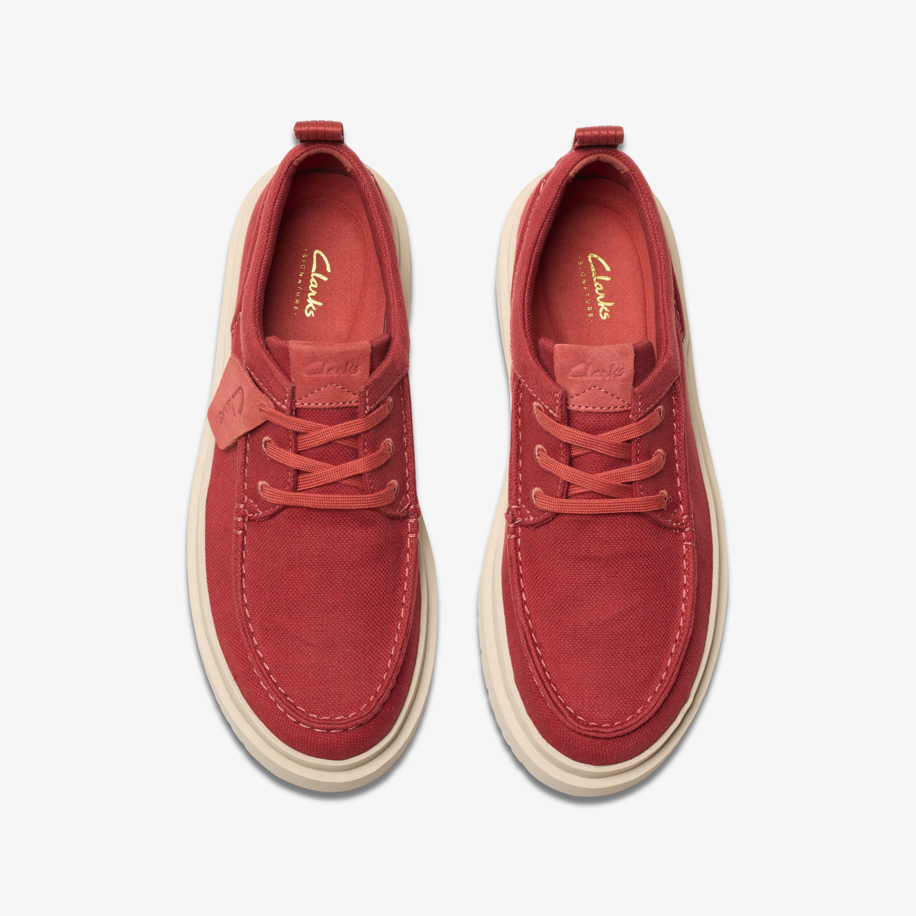 Mocassin Polden pour homme en toile rouge | Clarks