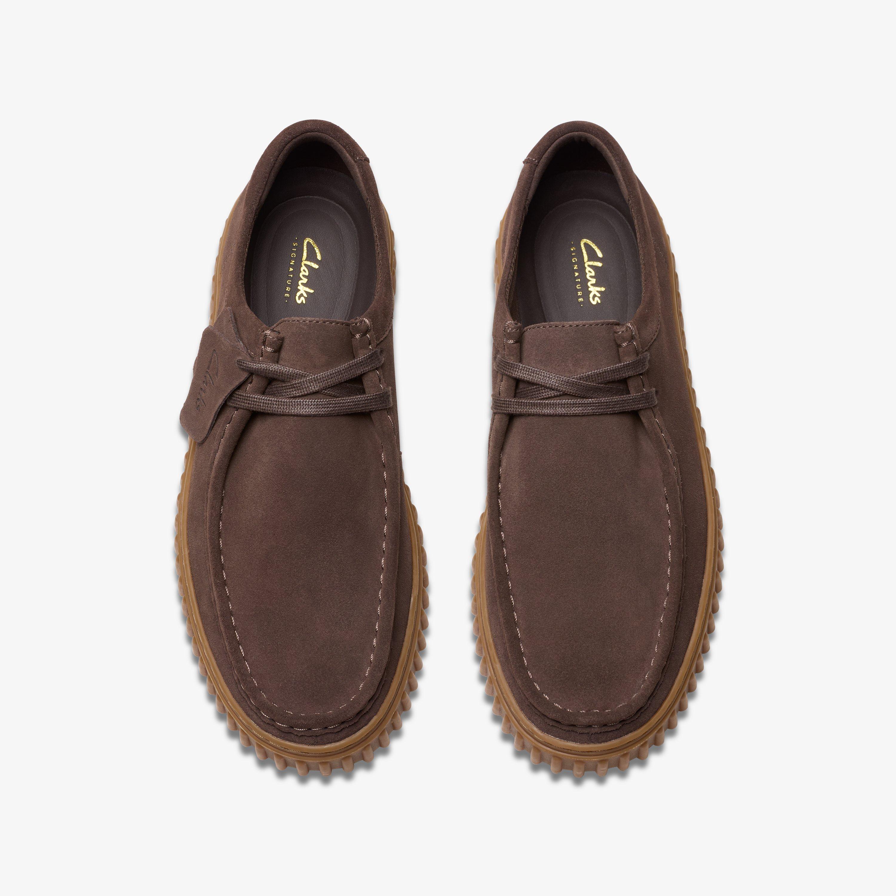 Mens Torhill Lo Dark Brown Suede None | Clarks