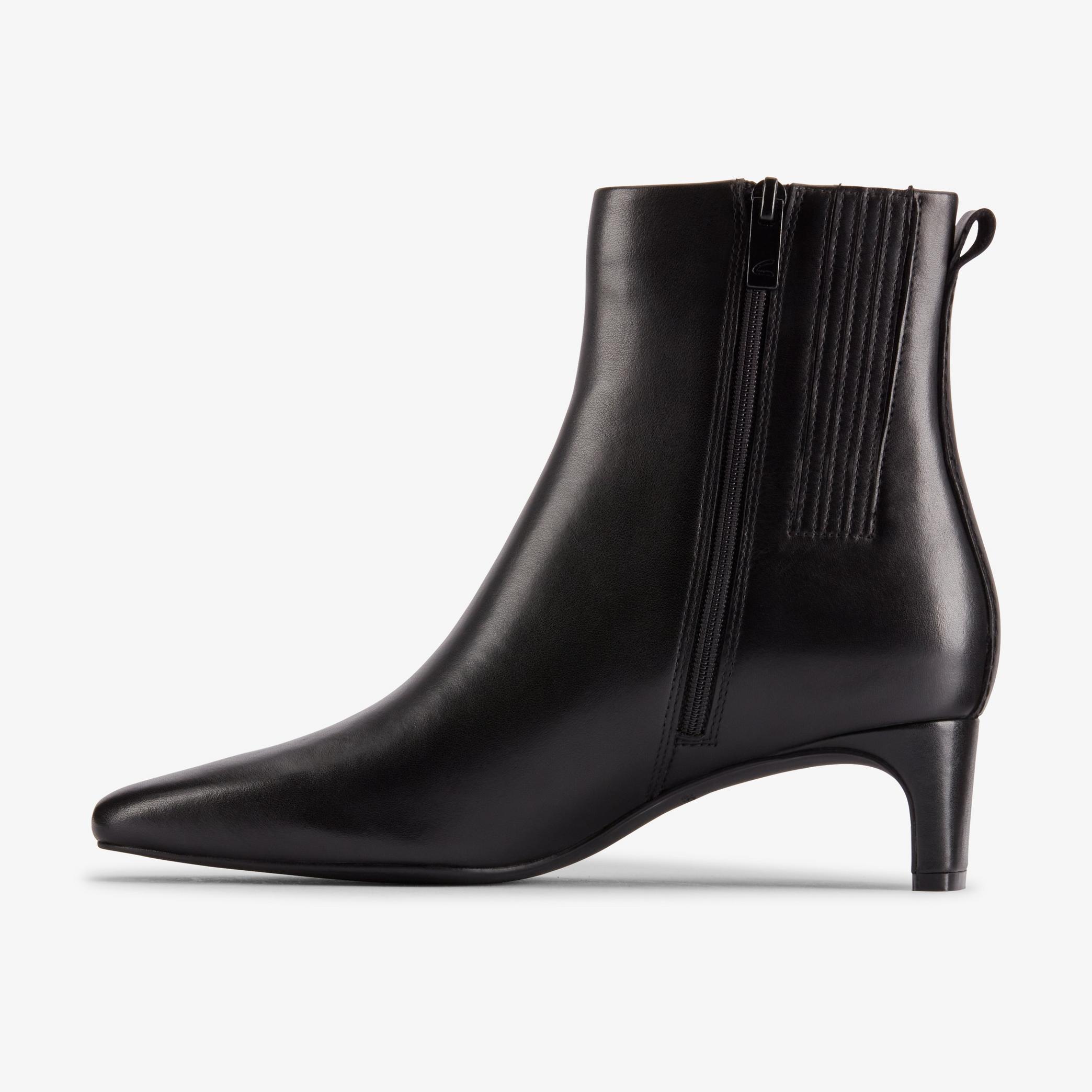 Womens Edina Up Black Leather Ankle Boots | Clarks Womens Edina Up Black Leather Ankle Boots | Clarks
