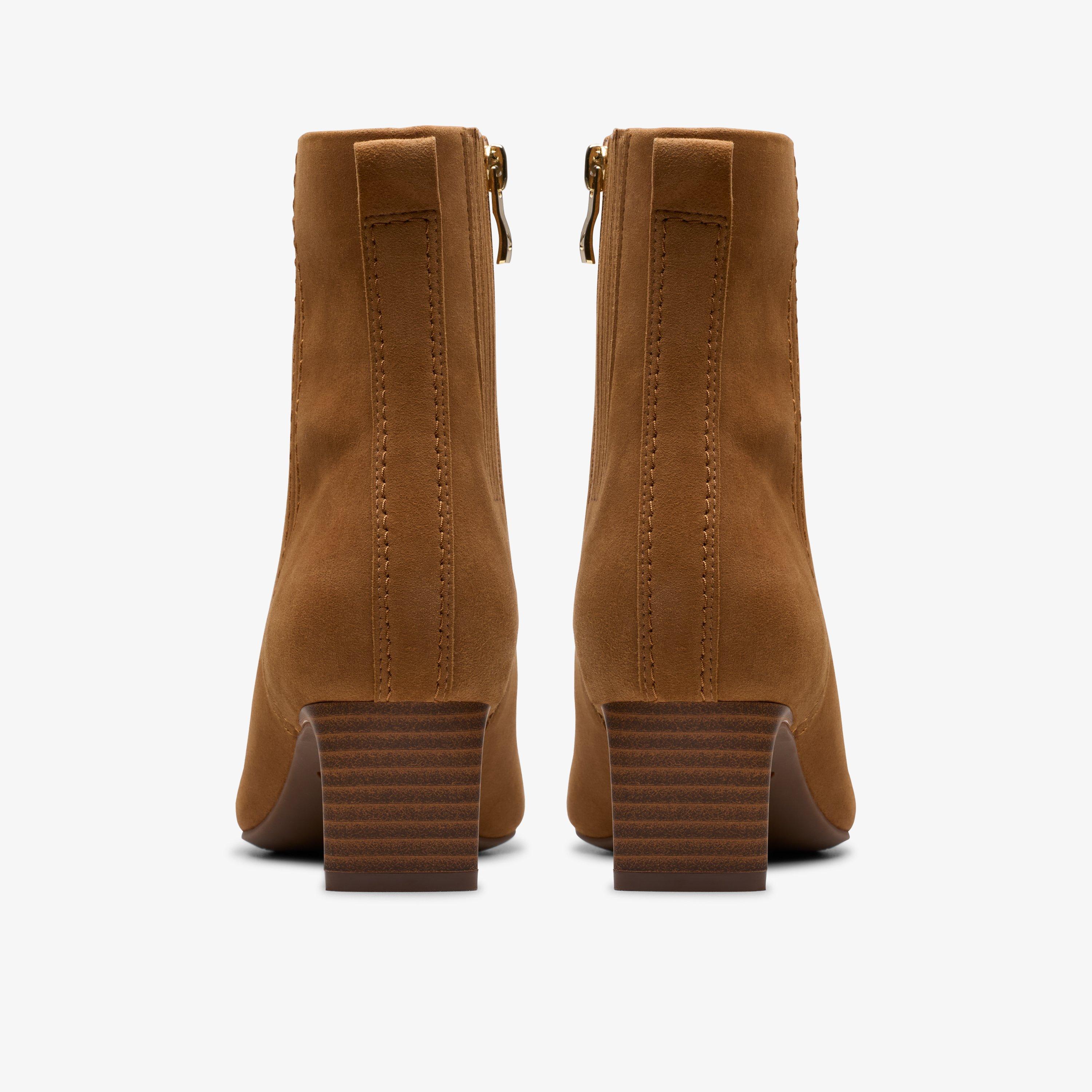 Bottines Edina Up en daim marron clair pour femme | Clarks