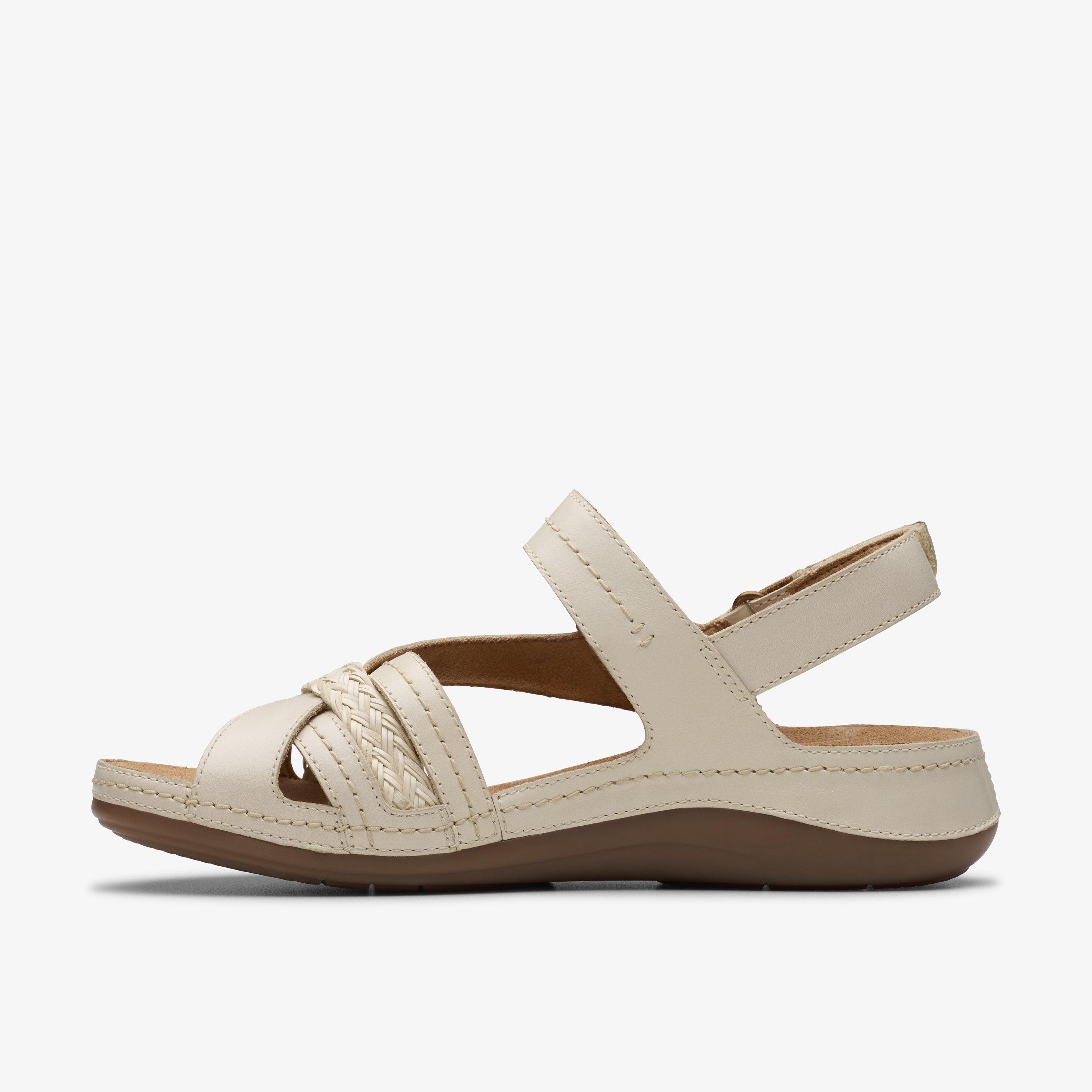 Women's Cecily Strap Cream Leather Strappy Sandals | Clarks