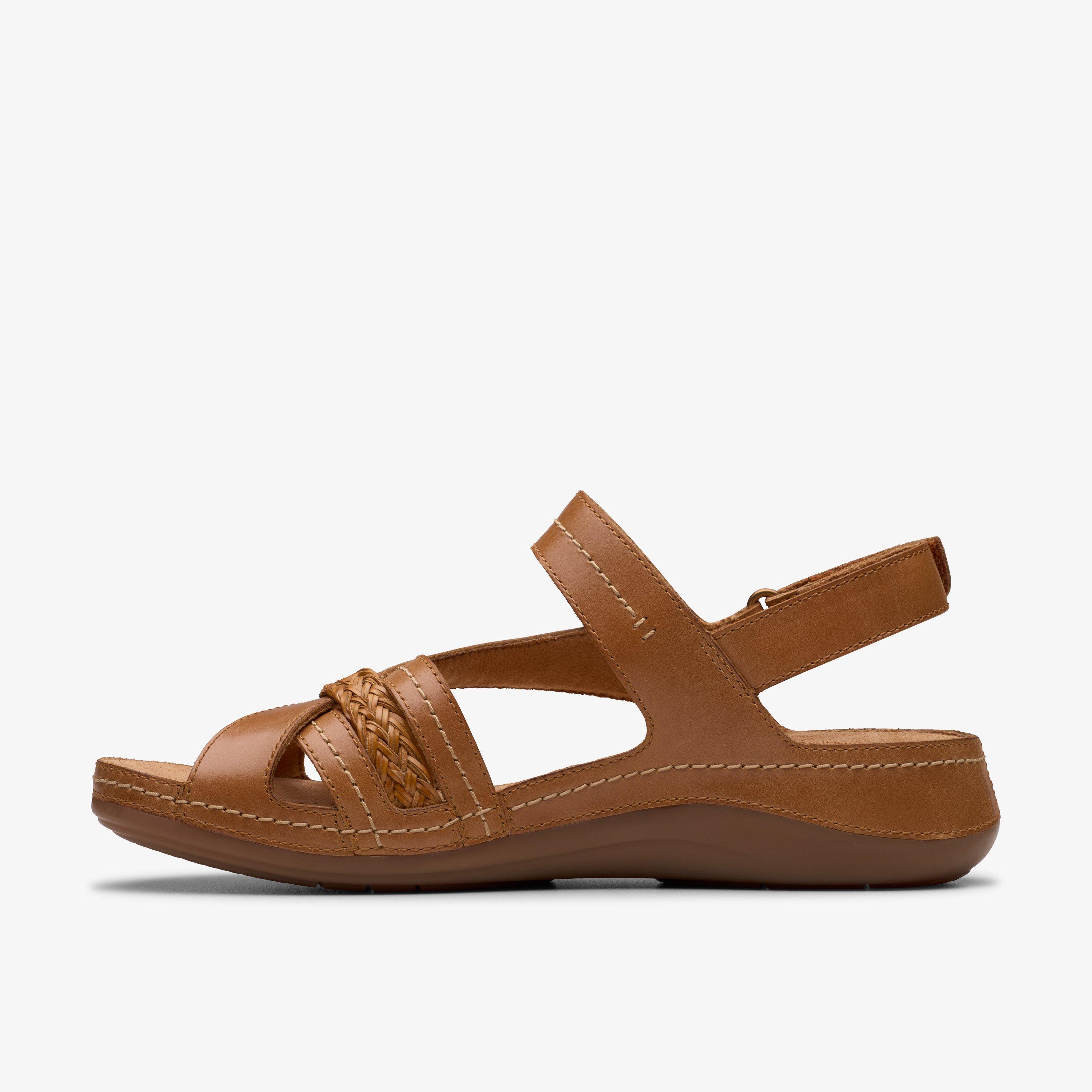 Women's Cecily Strap Tan Combination Strappy Sandals | Clarks