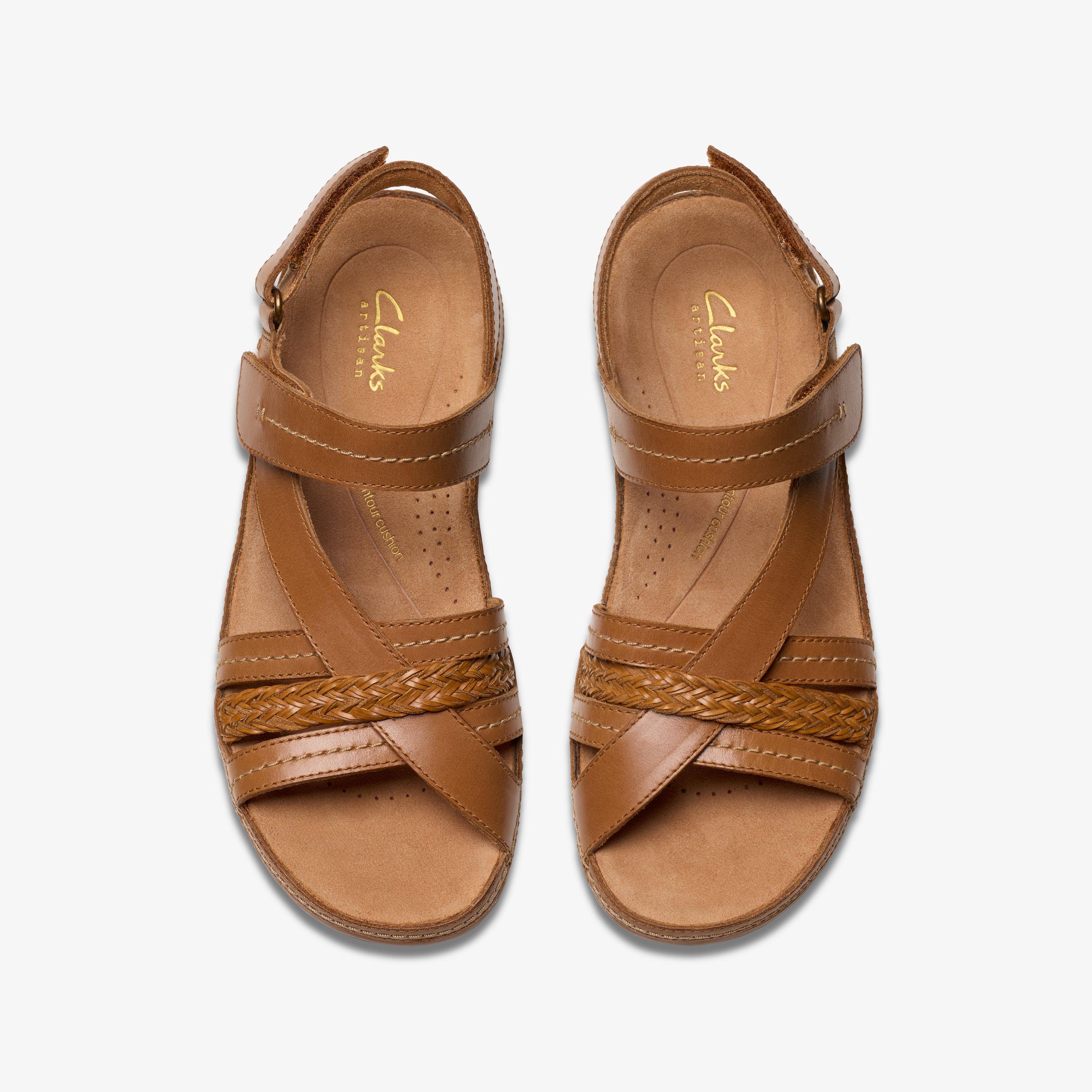 Women's Cecily Strap Tan Combination Strappy Sandals | Clarks