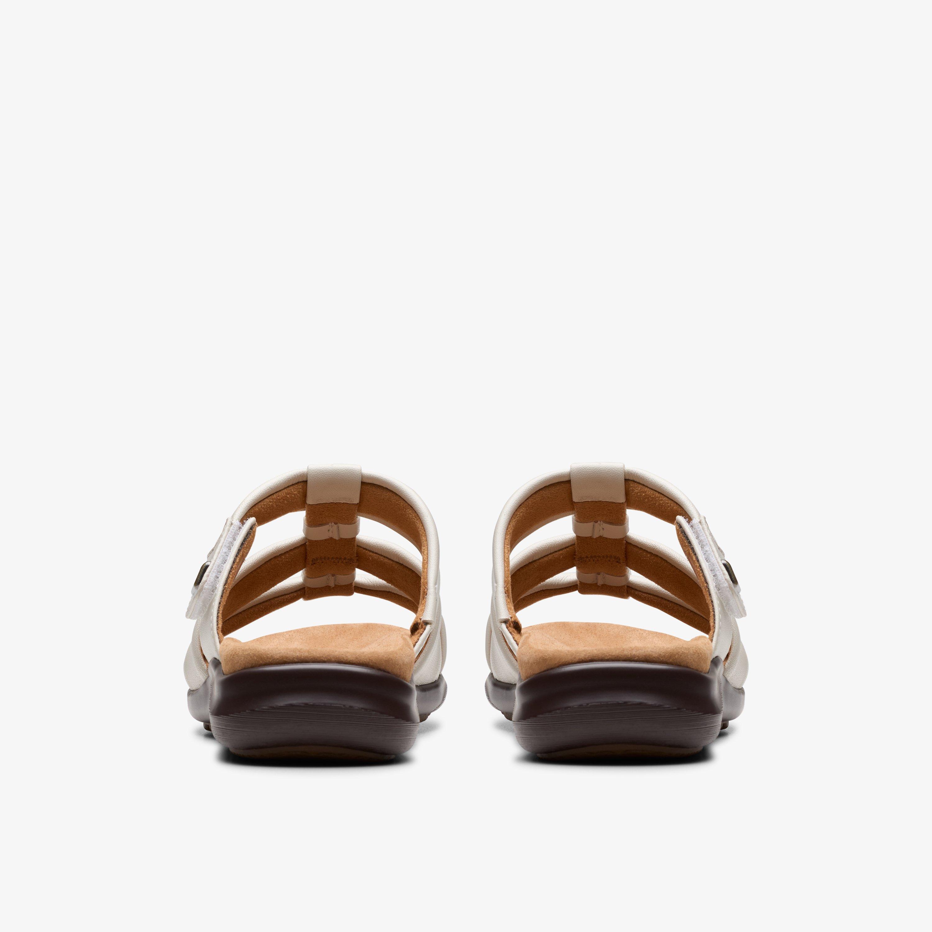 Women's Kitly Slide Cream Leather Flat Sandals | Clarks