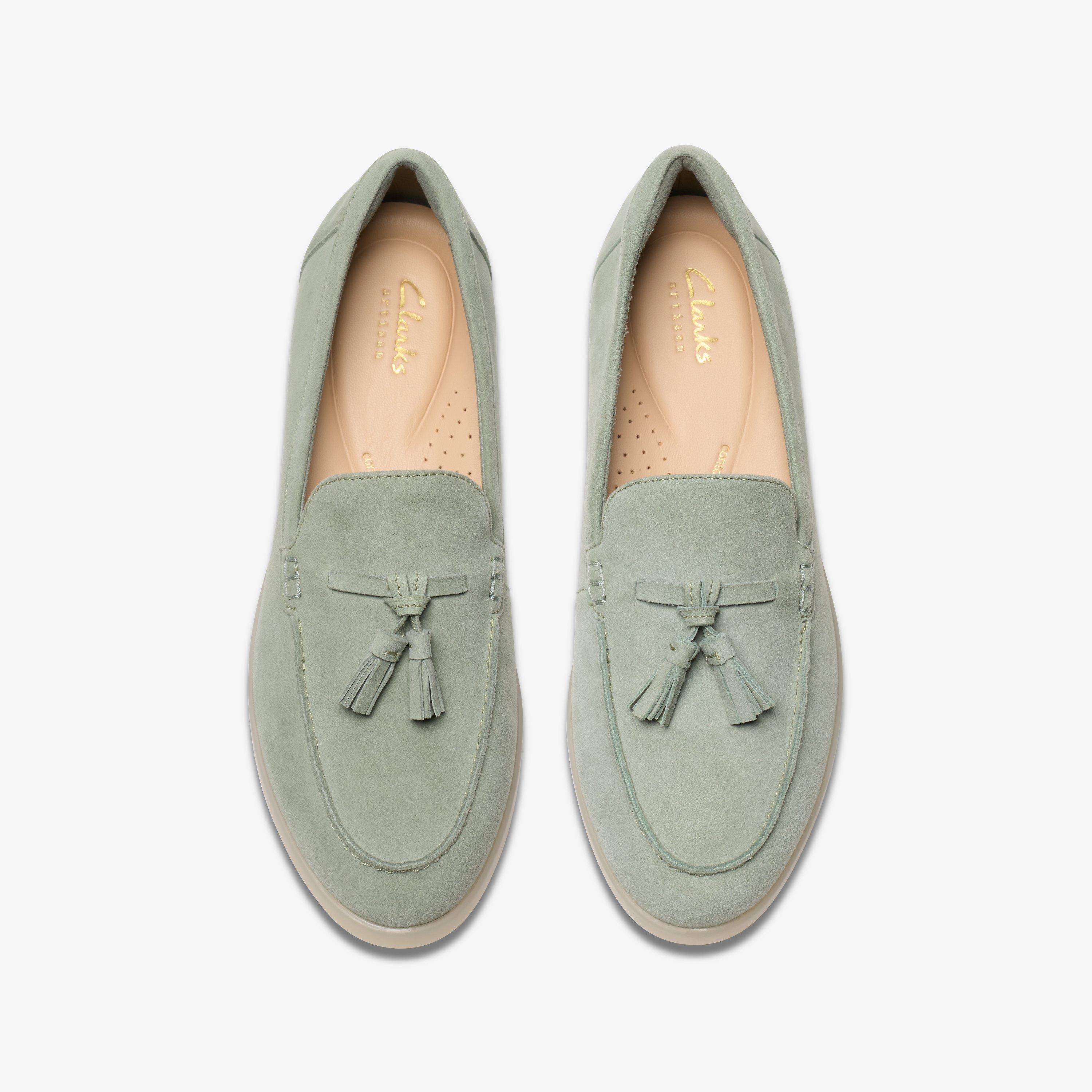 DONNA Narini Edge in pelle scamosciata verde chiaro Scarpe | Clarks