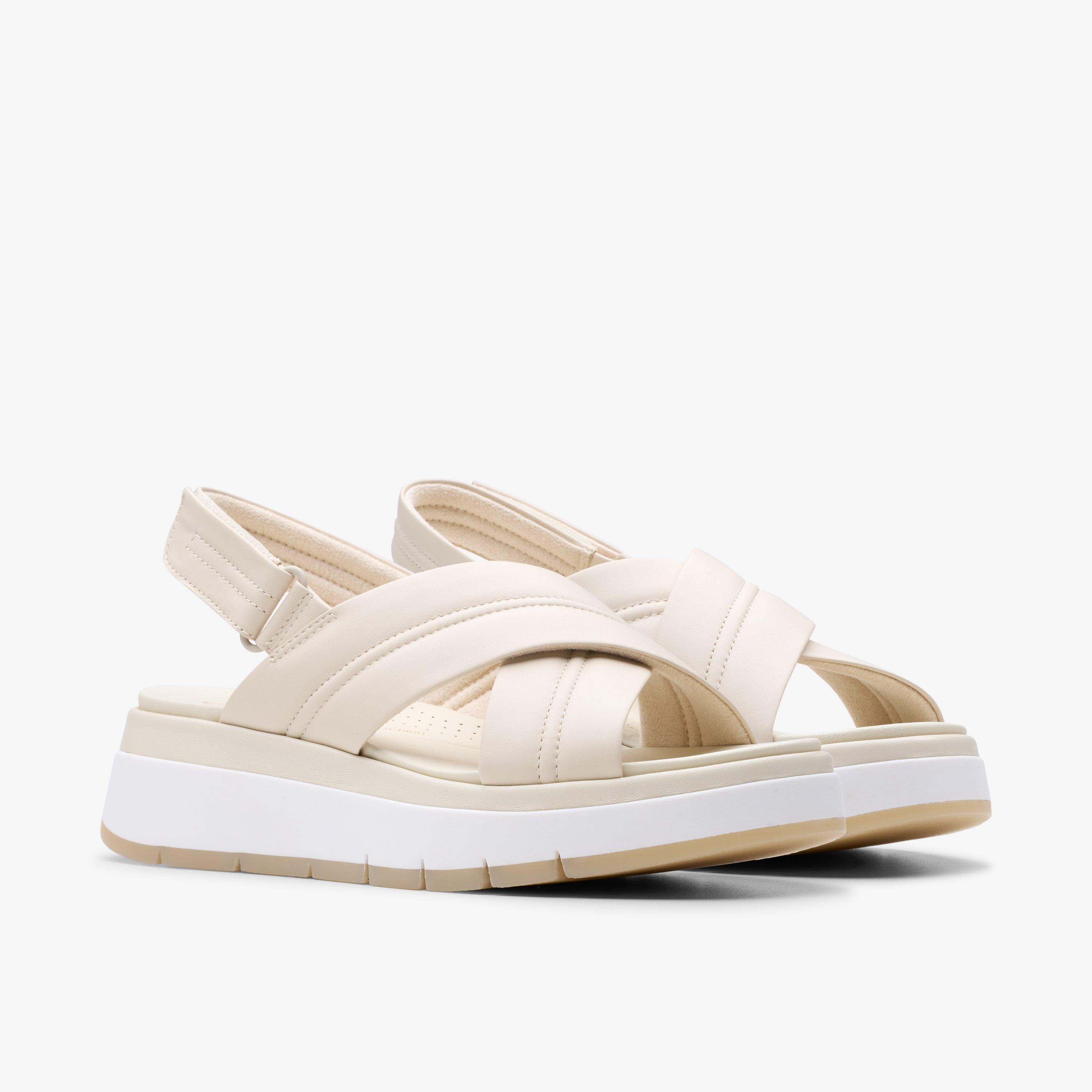 Womens Tuscan Cross Cream Leather None | Clarks