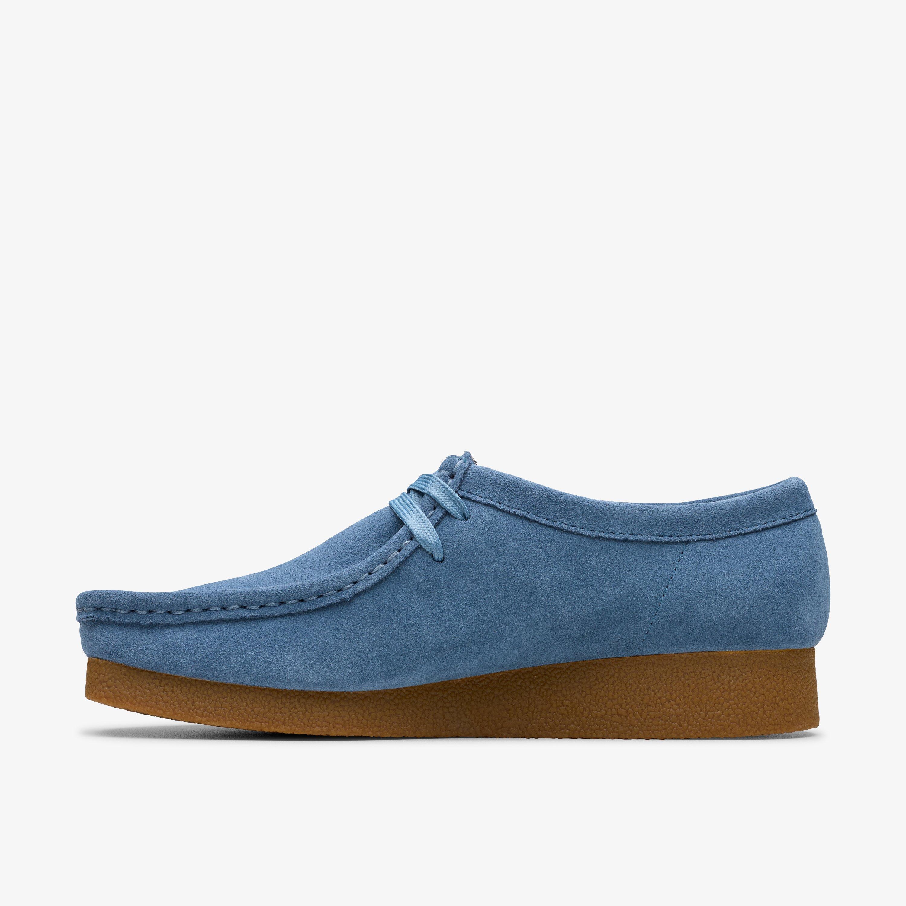 Womens Wallabee EVO Shoe Blue Suede Wallabee Lace Up Shoes | Clarks