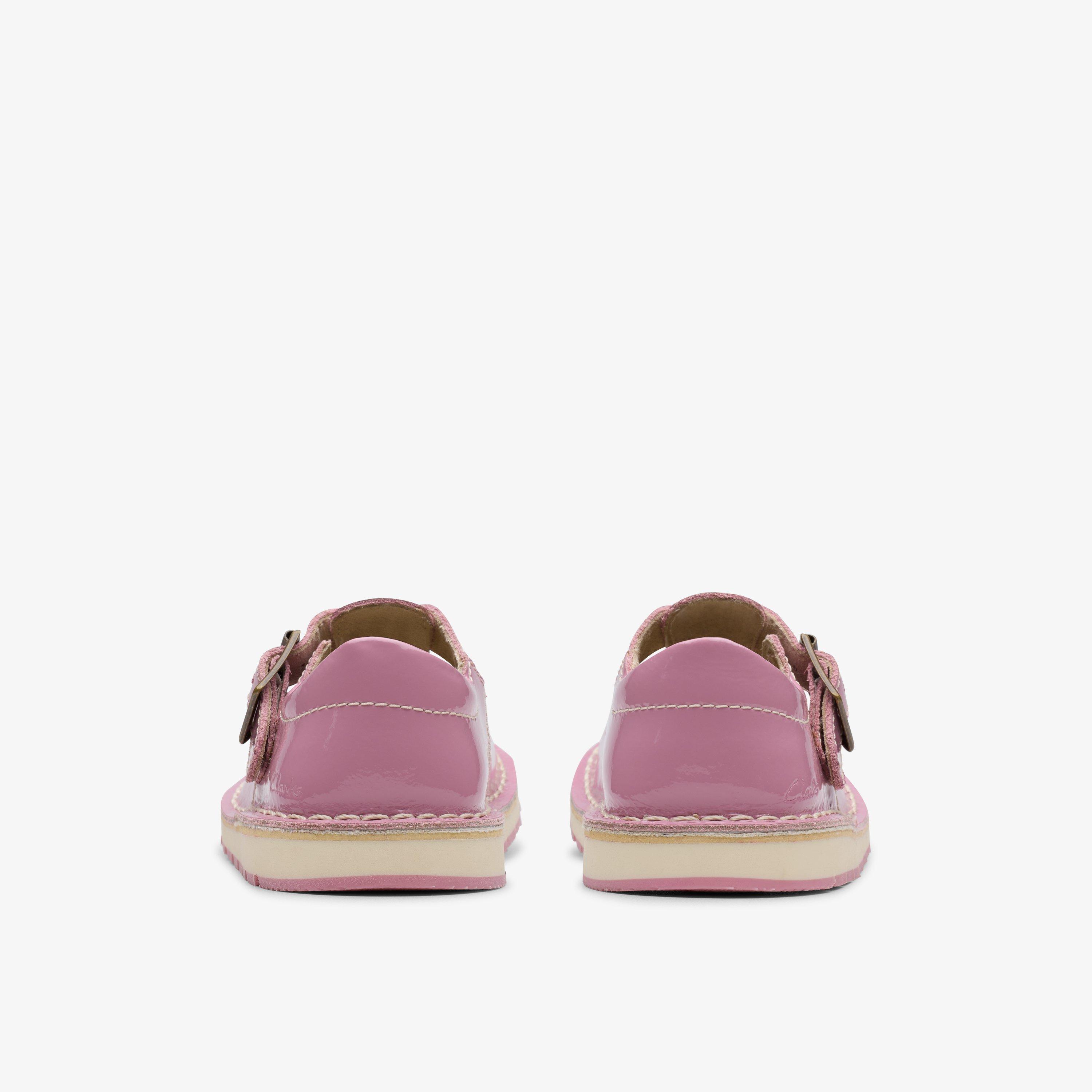 Girls Joyful Skip Toddler Pink Patent T Bar Shoes Shoes | Clarks UK