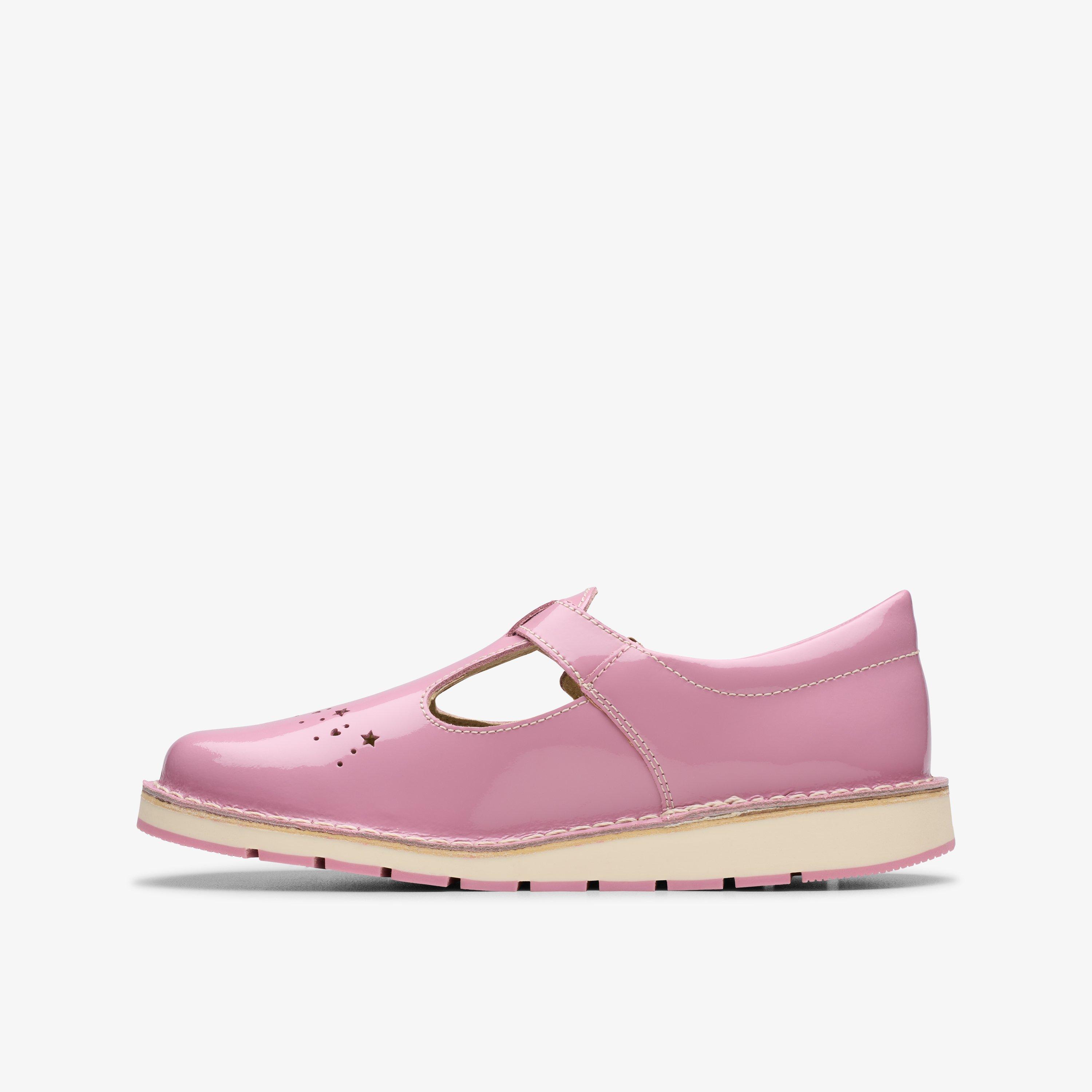 Girls Joyful Skip Kid Pink Patent T Bar Shoes Shoes | Clarks UK