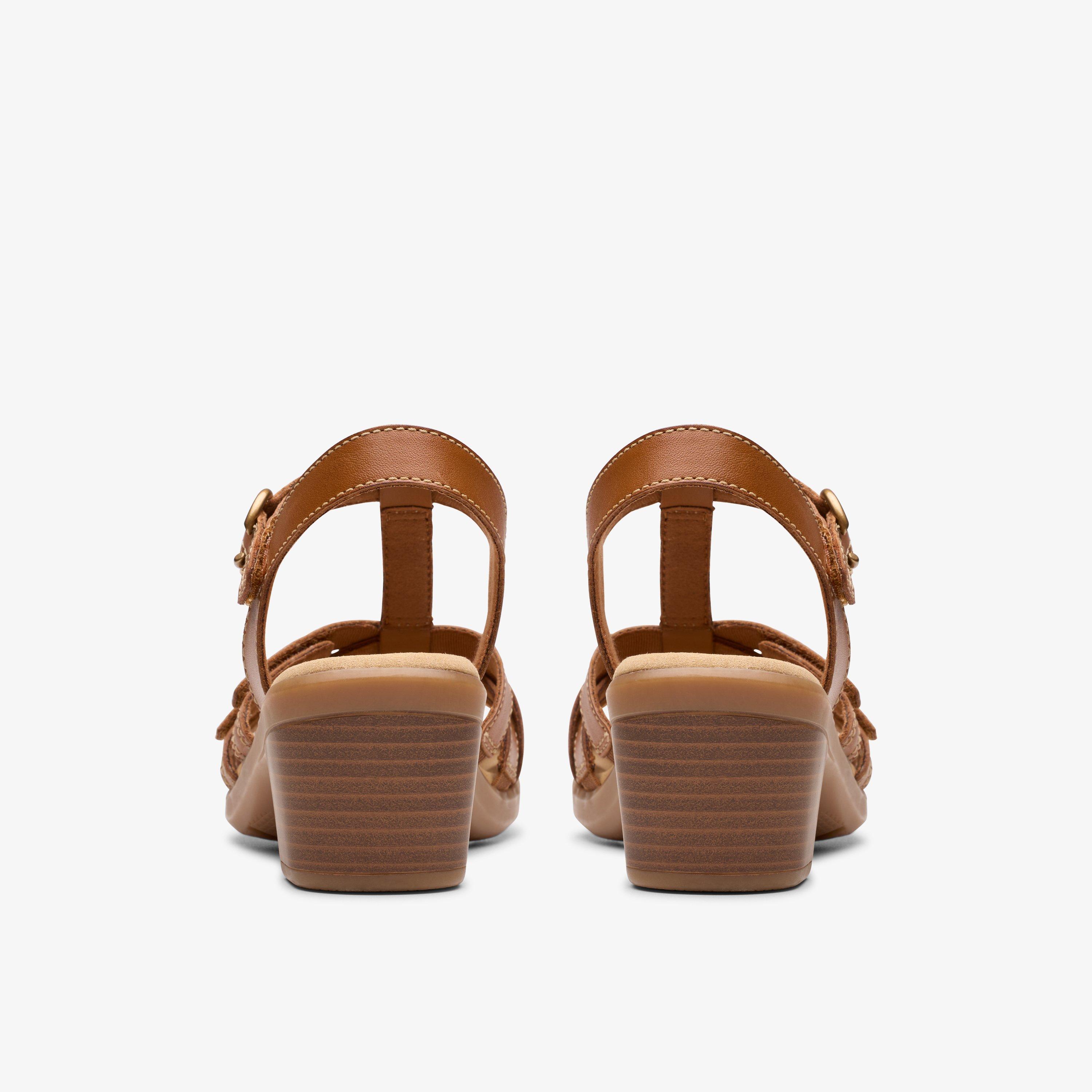 Women's Emily2 Rose Tan Leather Heeled Sandals | Clarks