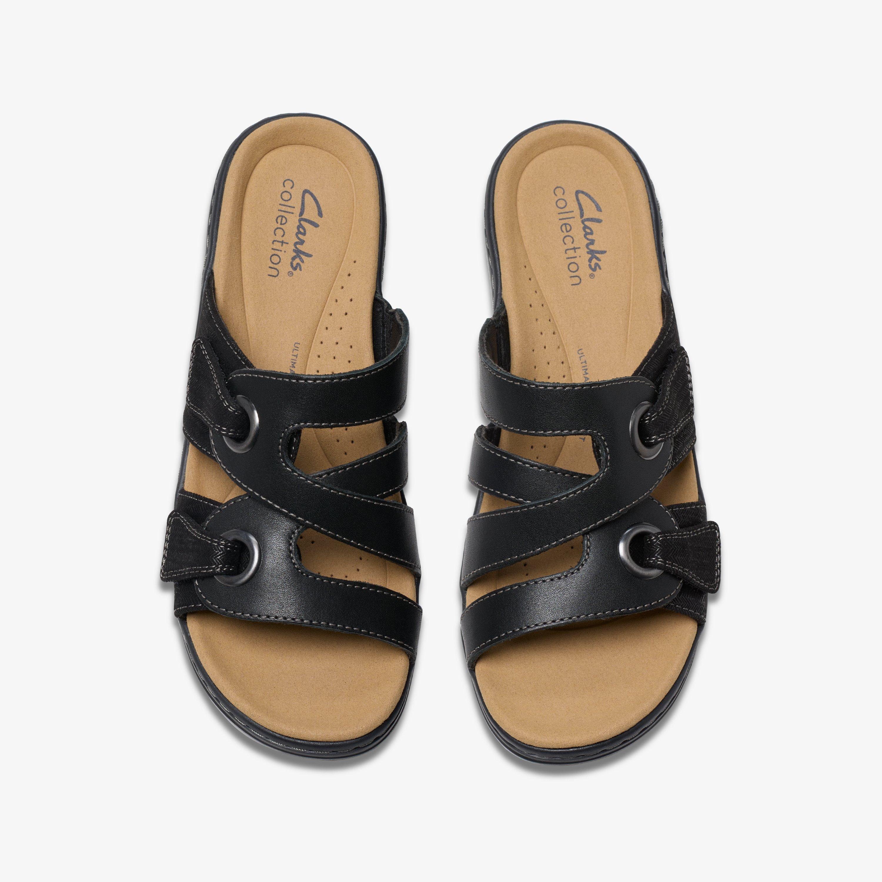 Womens Merliah2 Cove Black Leather Wedges | Clarks