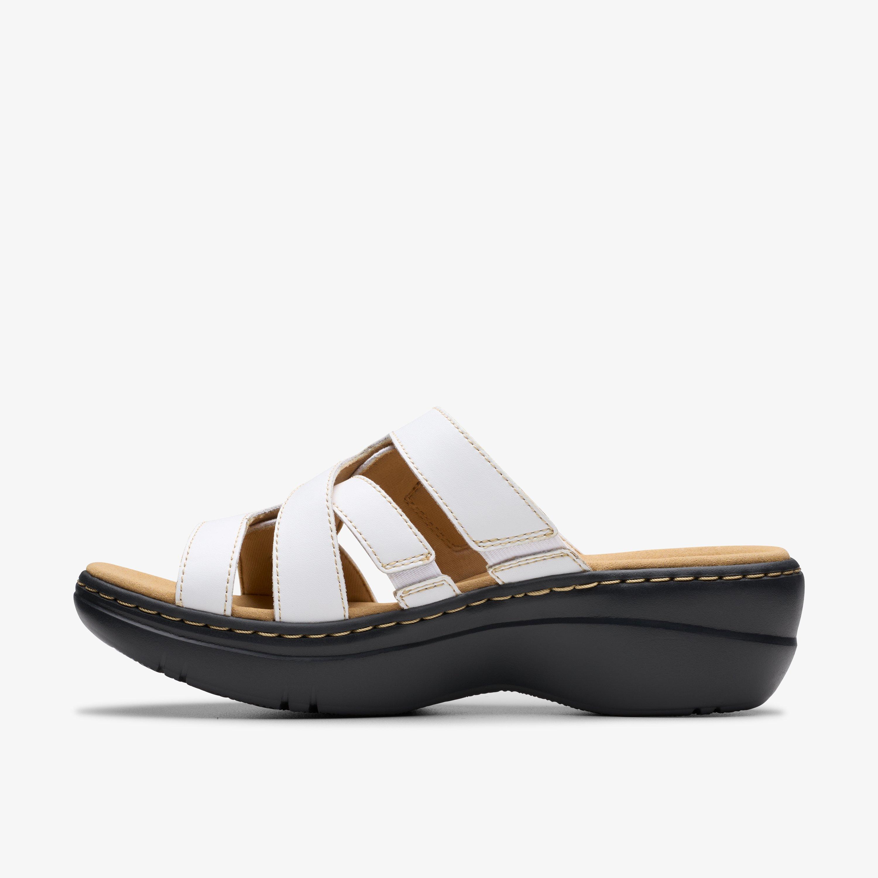 WOMENS Merliah2 Cove White Leather Wedges | Clarks