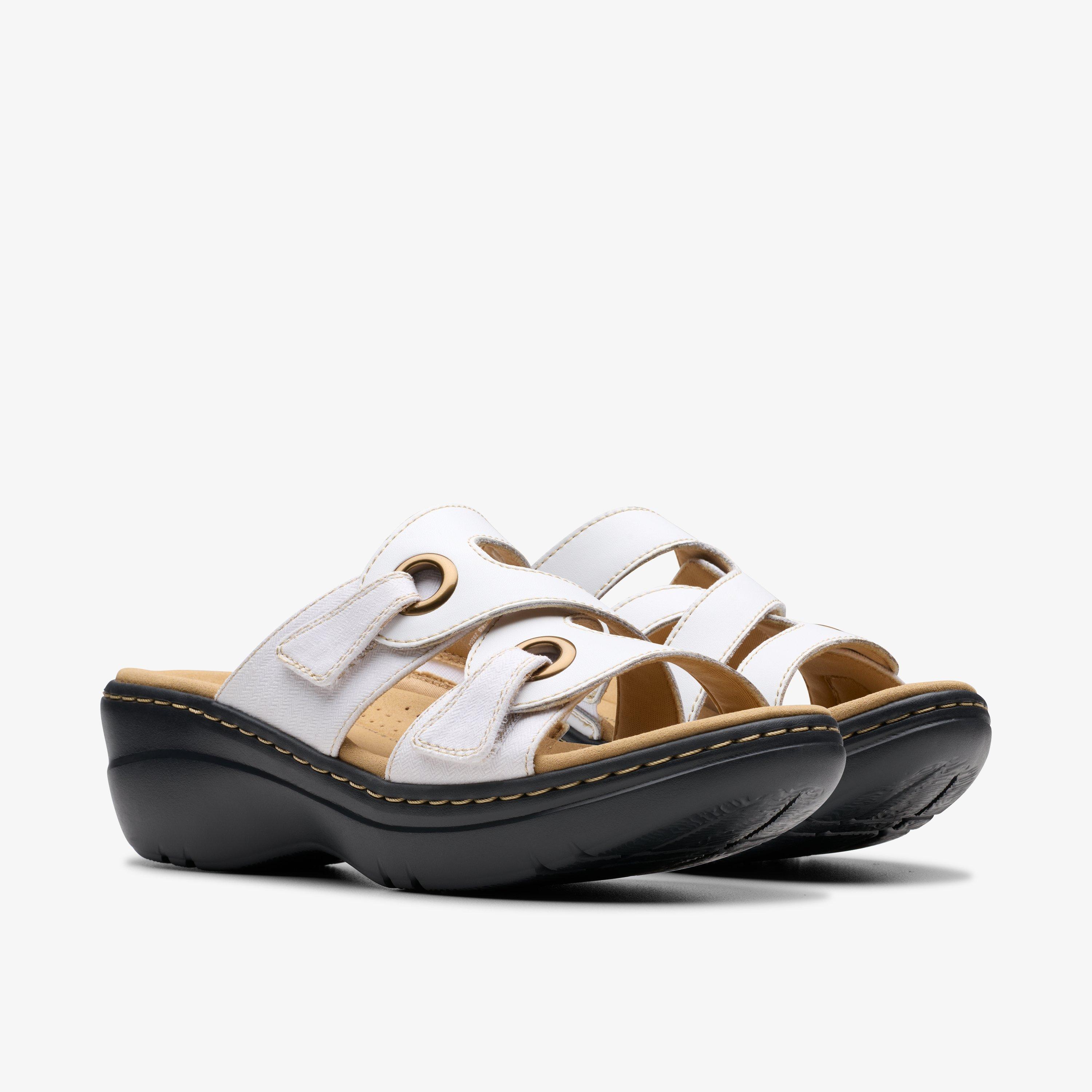 WOMENS Merliah2 Cove White Leather Wedges | Clarks
