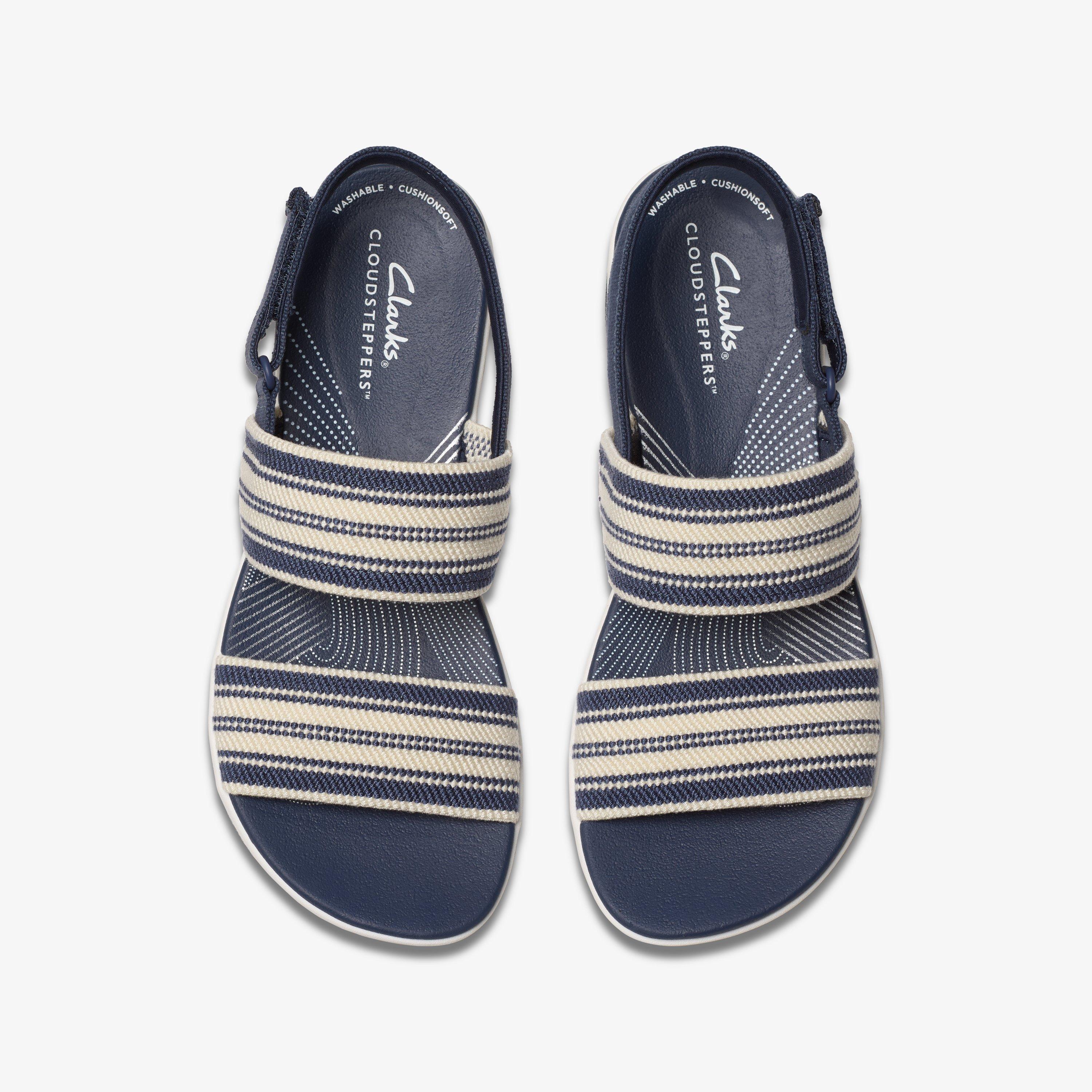 Women's Arla Stroll Navy Multicolour Flat Cloudsteppers™ Sandals | Clarks