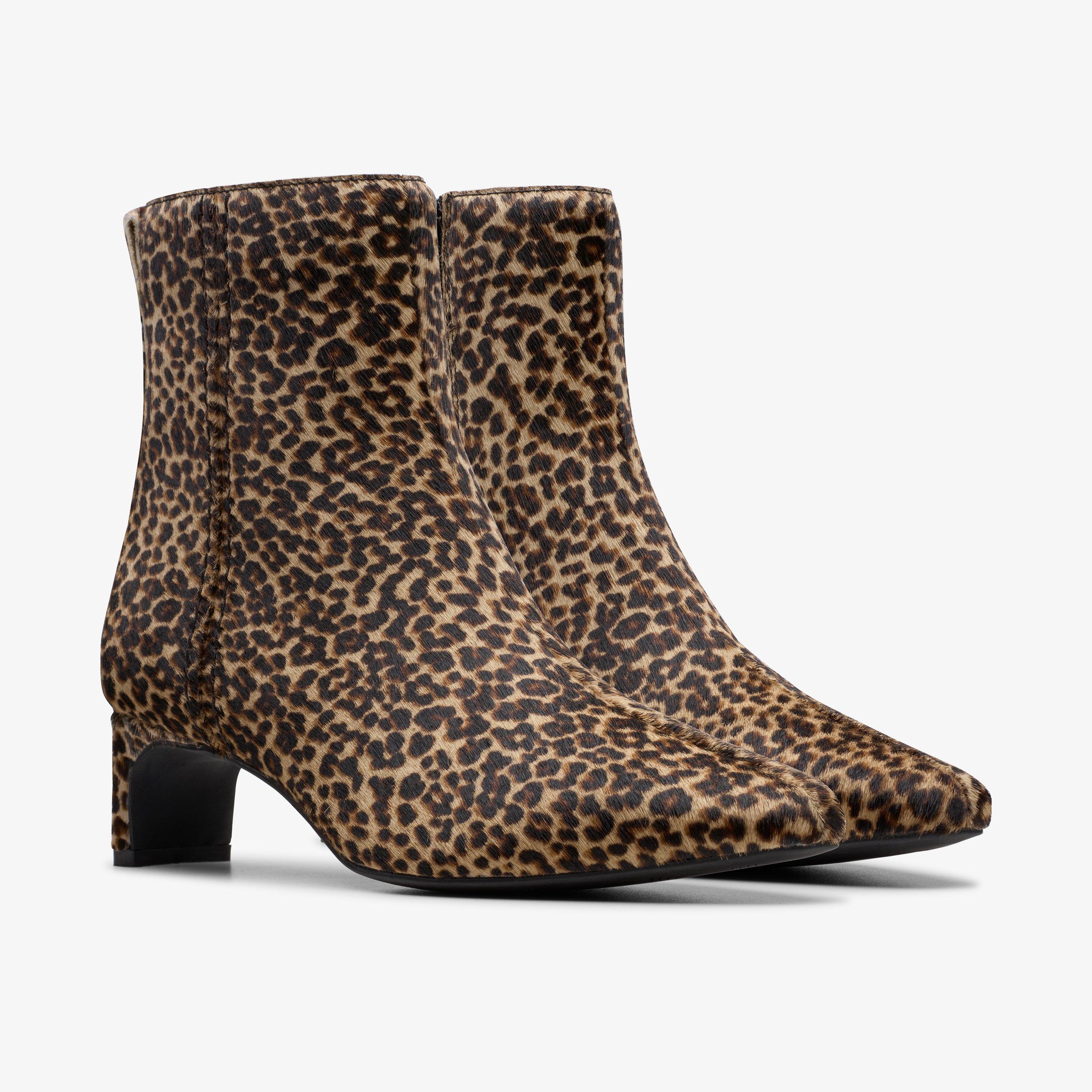 Womens Edina Up Leopard Print Ankle Boots | Clarks