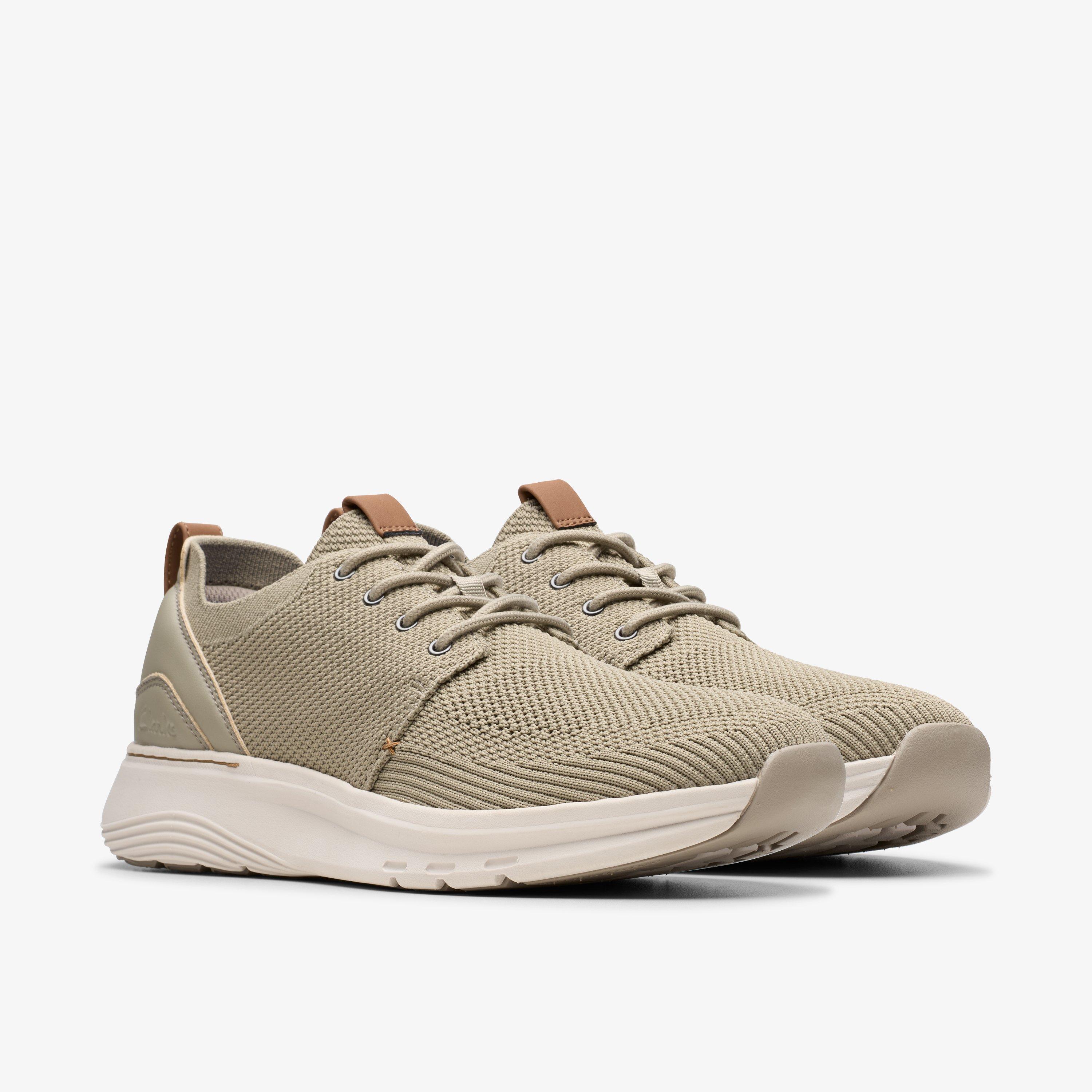 Mens Motion Trek MX Khaki Lace Up Walking Trainers | Clarks