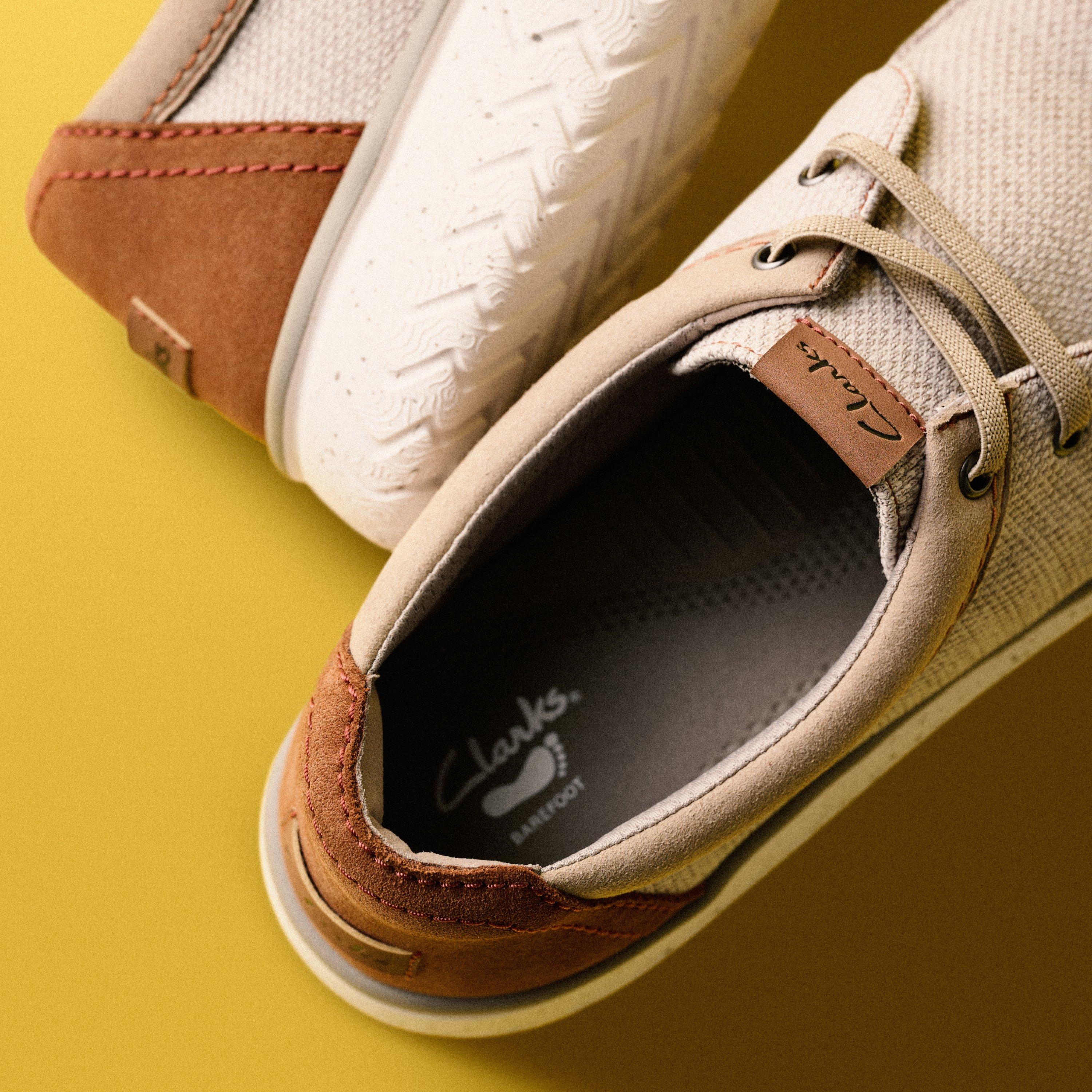 Mens Relax Lite Lace Sand Textile Trainers Lace Up | Clarks UK