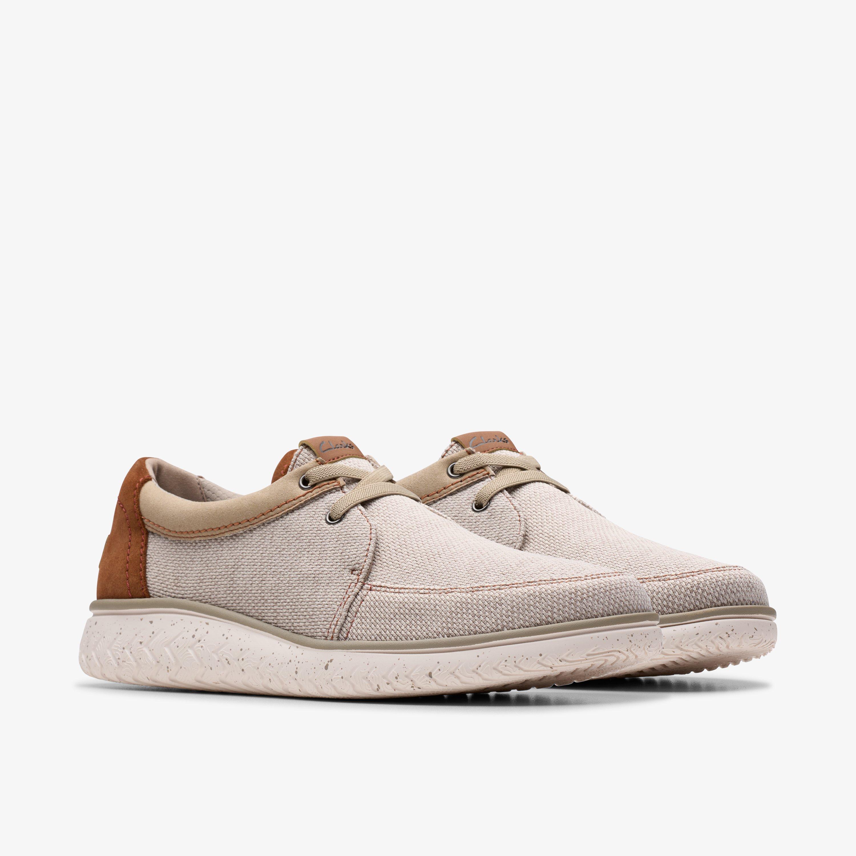 Mens Relax Lite Lace Sand Textile Trainers Lace Up | Clarks UK