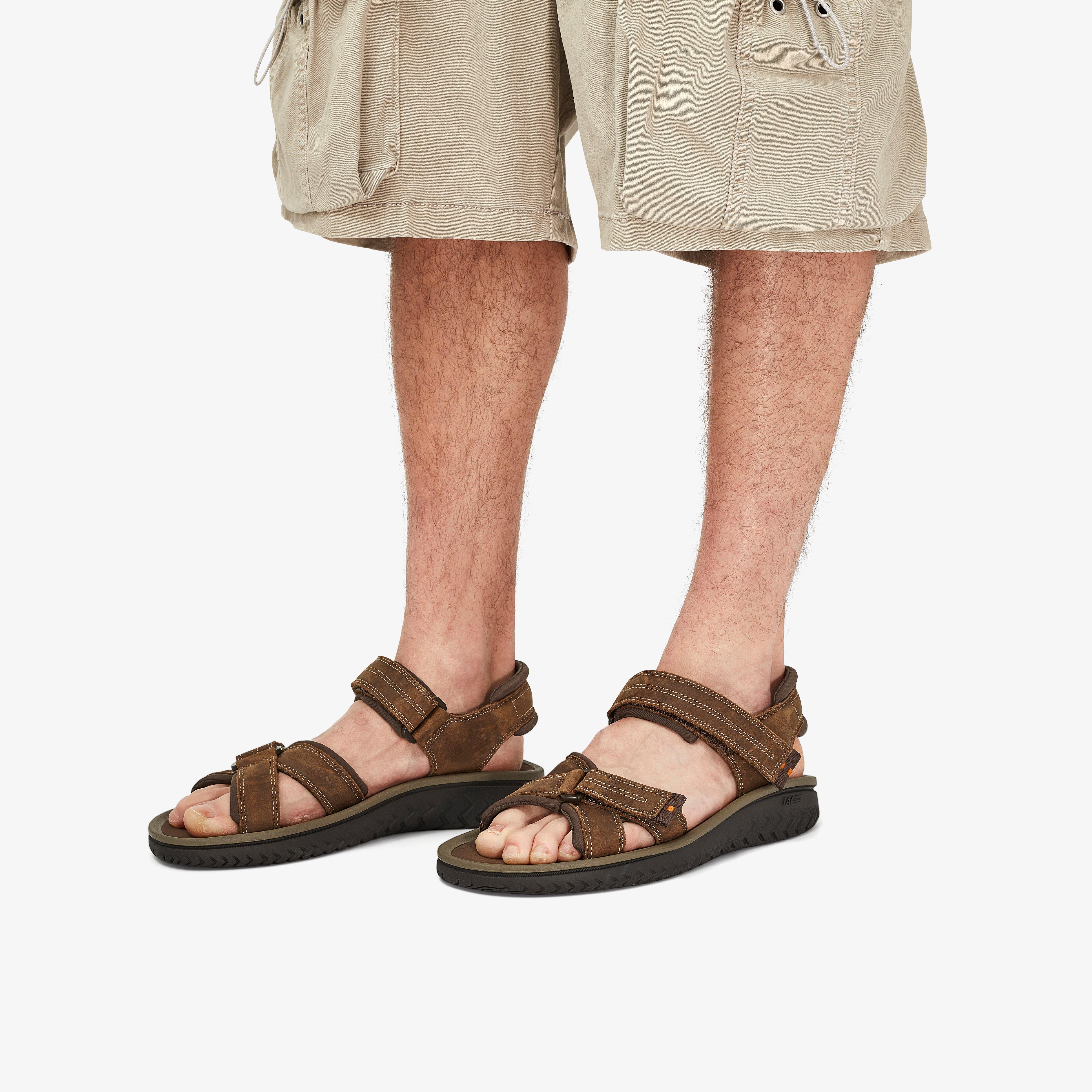 Mens Wesley Shore Beeswax Leather Sandals | Clarks
